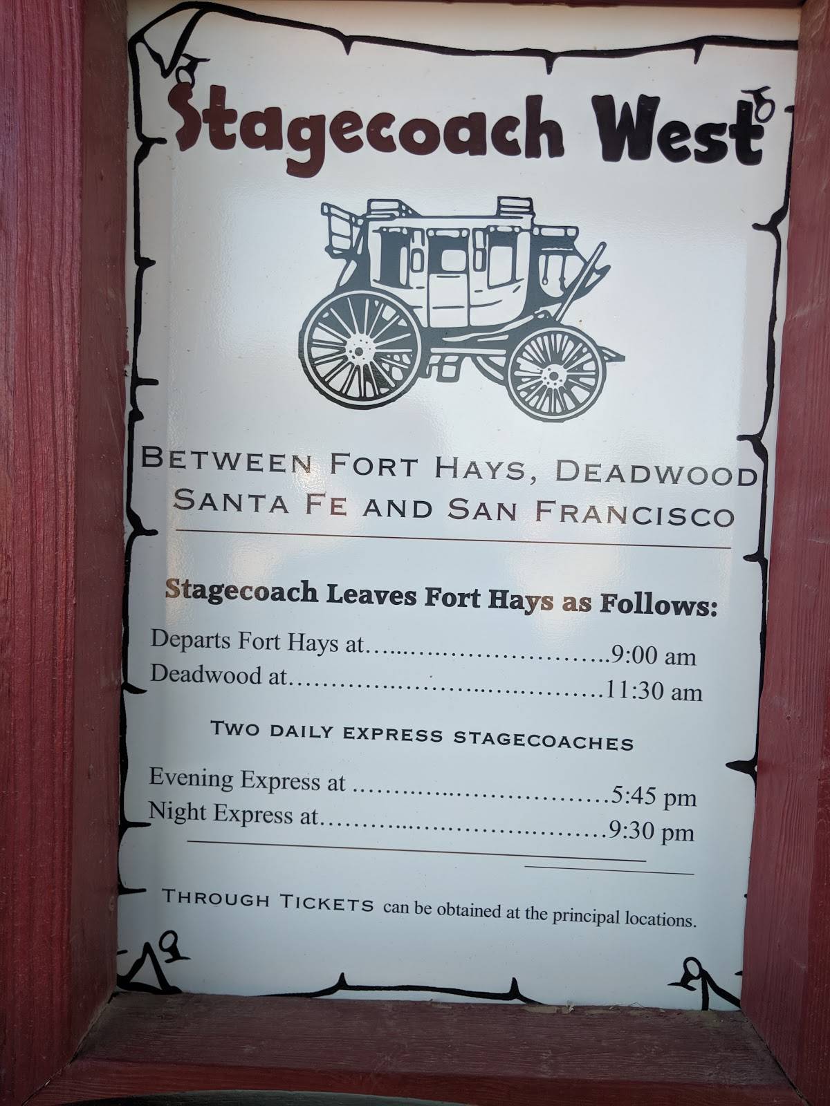 Menu at Fort Hays Chuckwagon Supper & Show restaurant, Rapid City, Fort ...