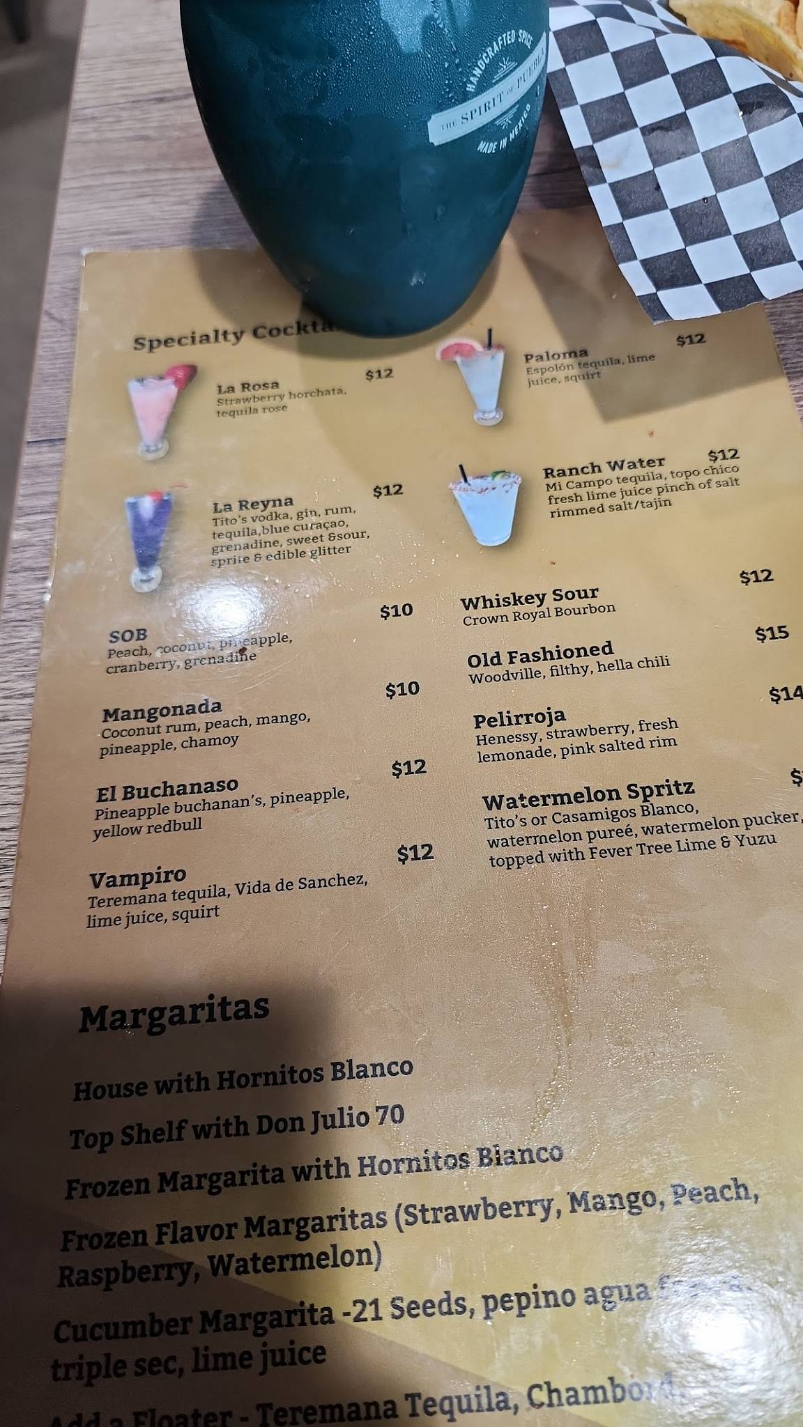 Menu at Tres Betos Taqueria restaurant, Fort Worth
