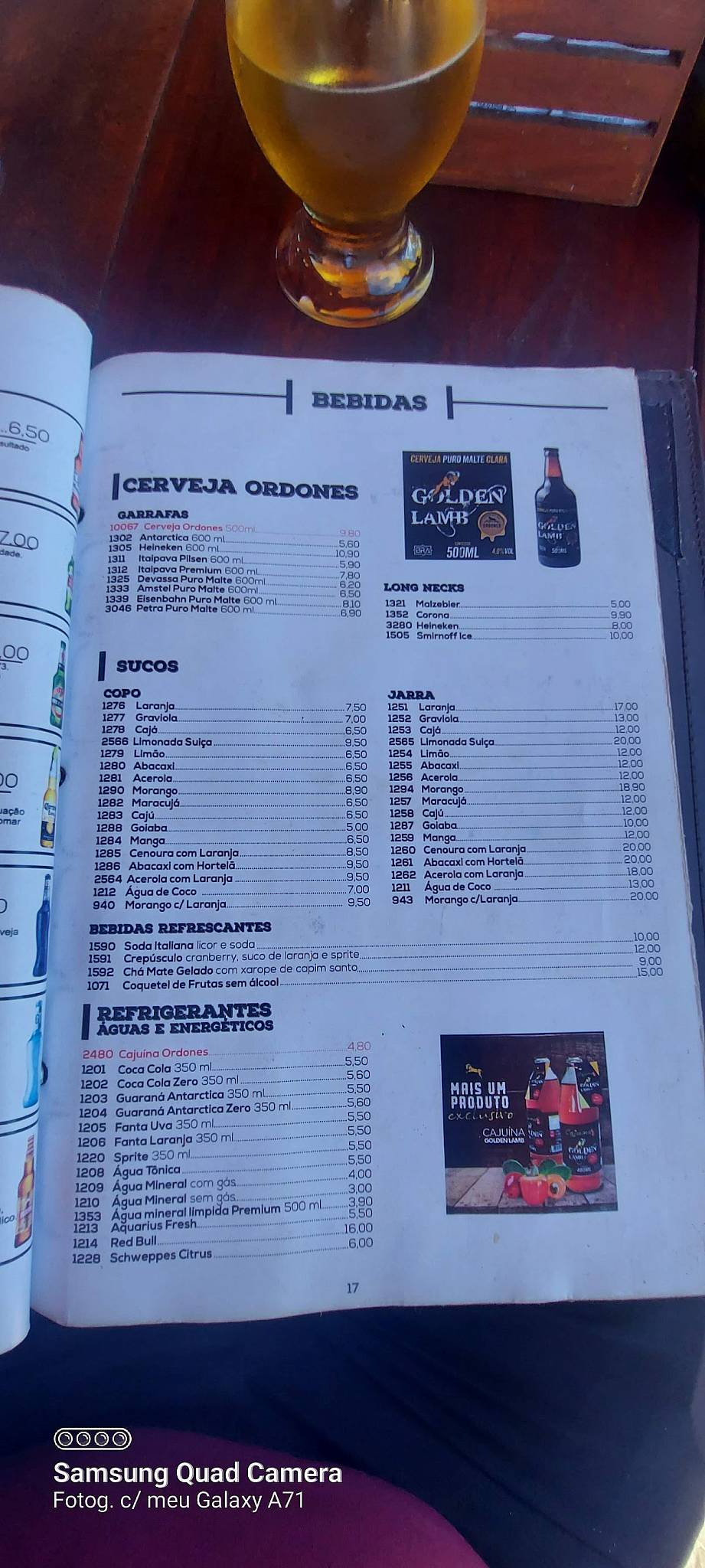 Menu em Carneiro do Ordones restaurante, Fortaleza, R. Frederico Borges