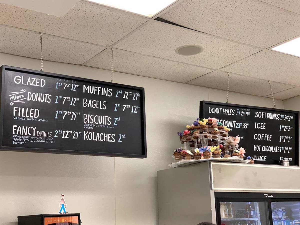 Menu at Fox's Donut Den restaurant, Nashville