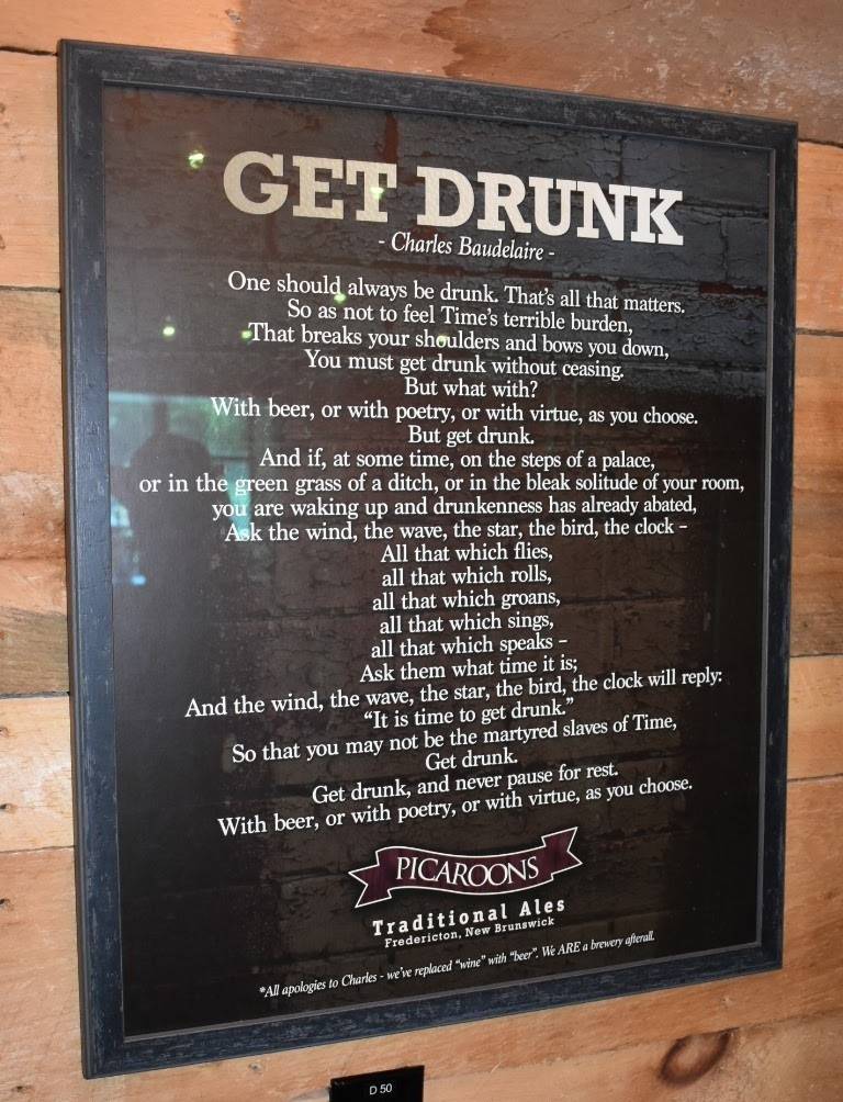 Menu at The Picaroons Roundhouse pub & bar, Fredericton