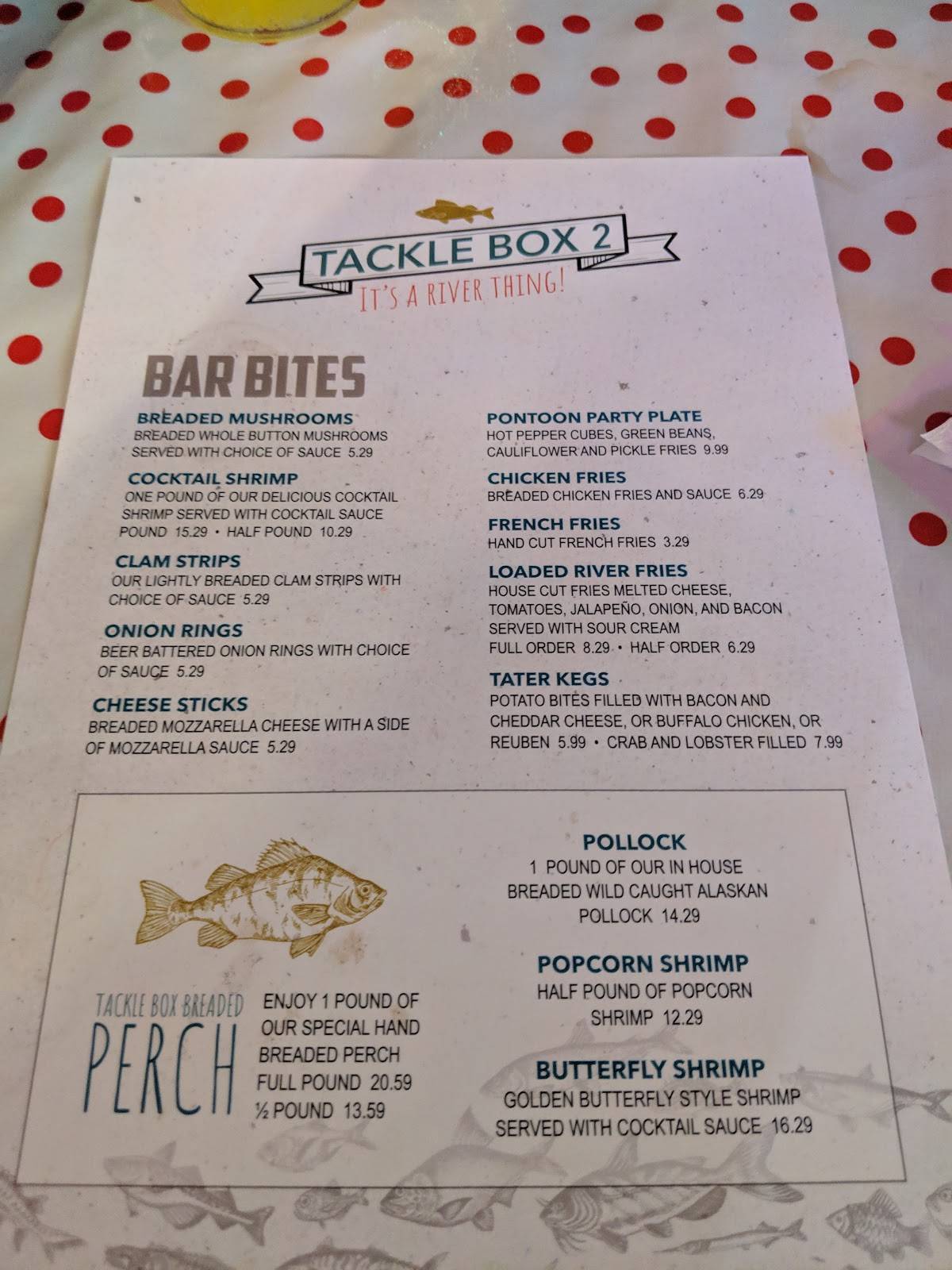 Menu at Tackle Box 2 - Fremont, OH pub & bar, Fremont, 420 Sandusky Ave