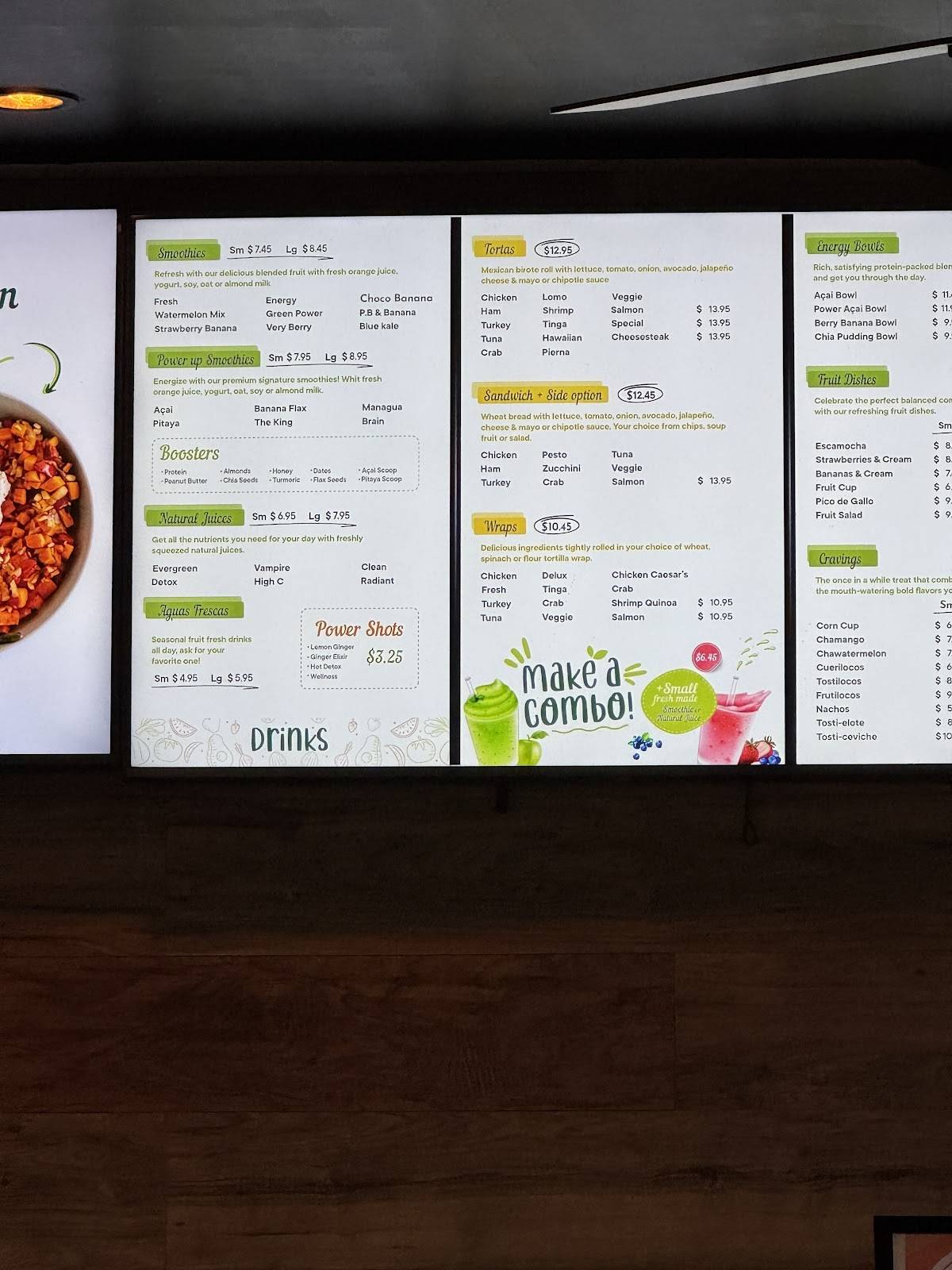 Menu at Freshería - La Jolla pub & bar, San Diego, 627 Pearl St