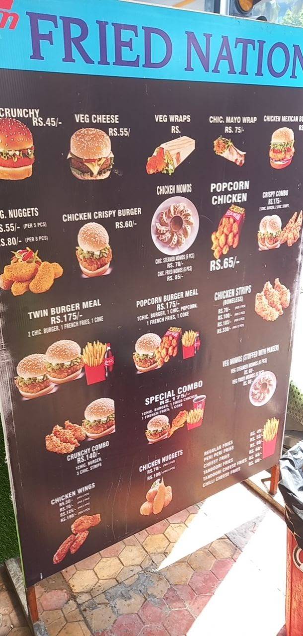 Menu at Fried Nation, Mumbai, Shop Number 8