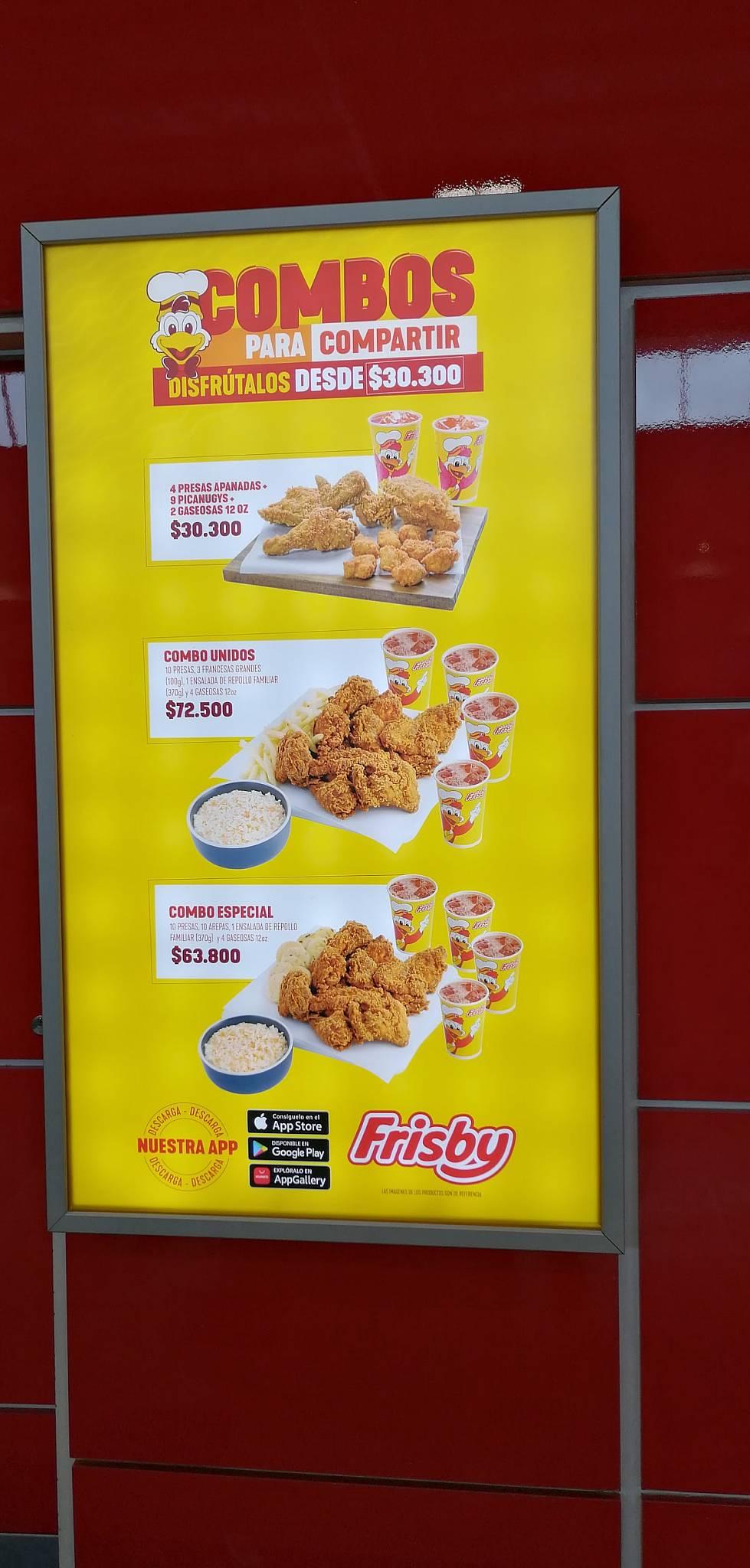 Carta del restaurante Frisby CC El Caraño, Quibdó, Quibdo