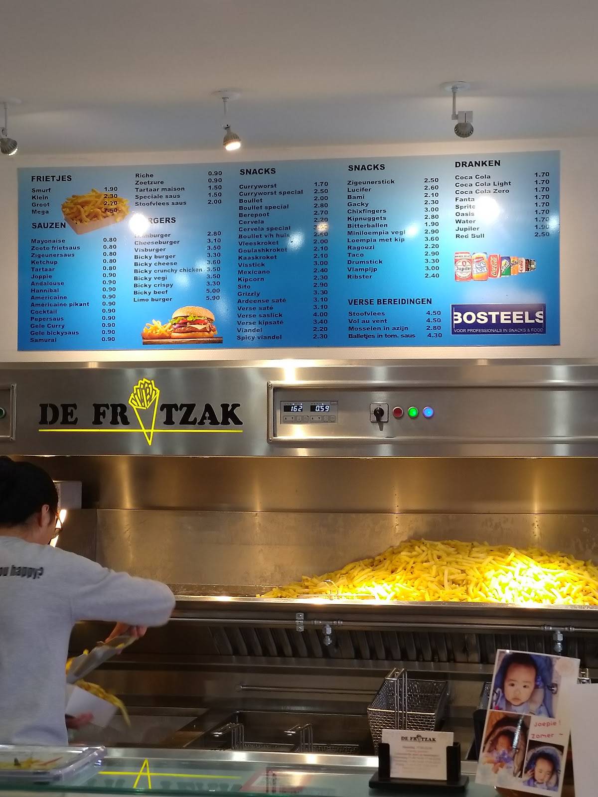 Menu au Frituur De Fritzak Bierbeek, Bierbeek, Dorpsstraat 7