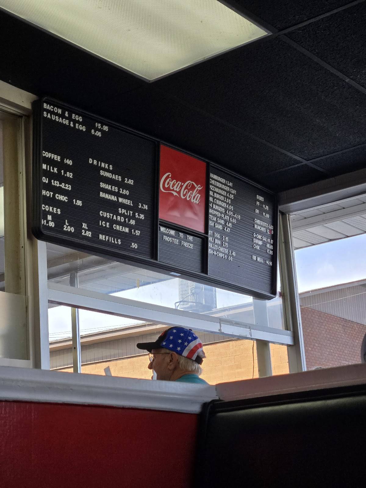 Menu at Frostee Freeze Drive-In fast food, Tazewell, N Broad St