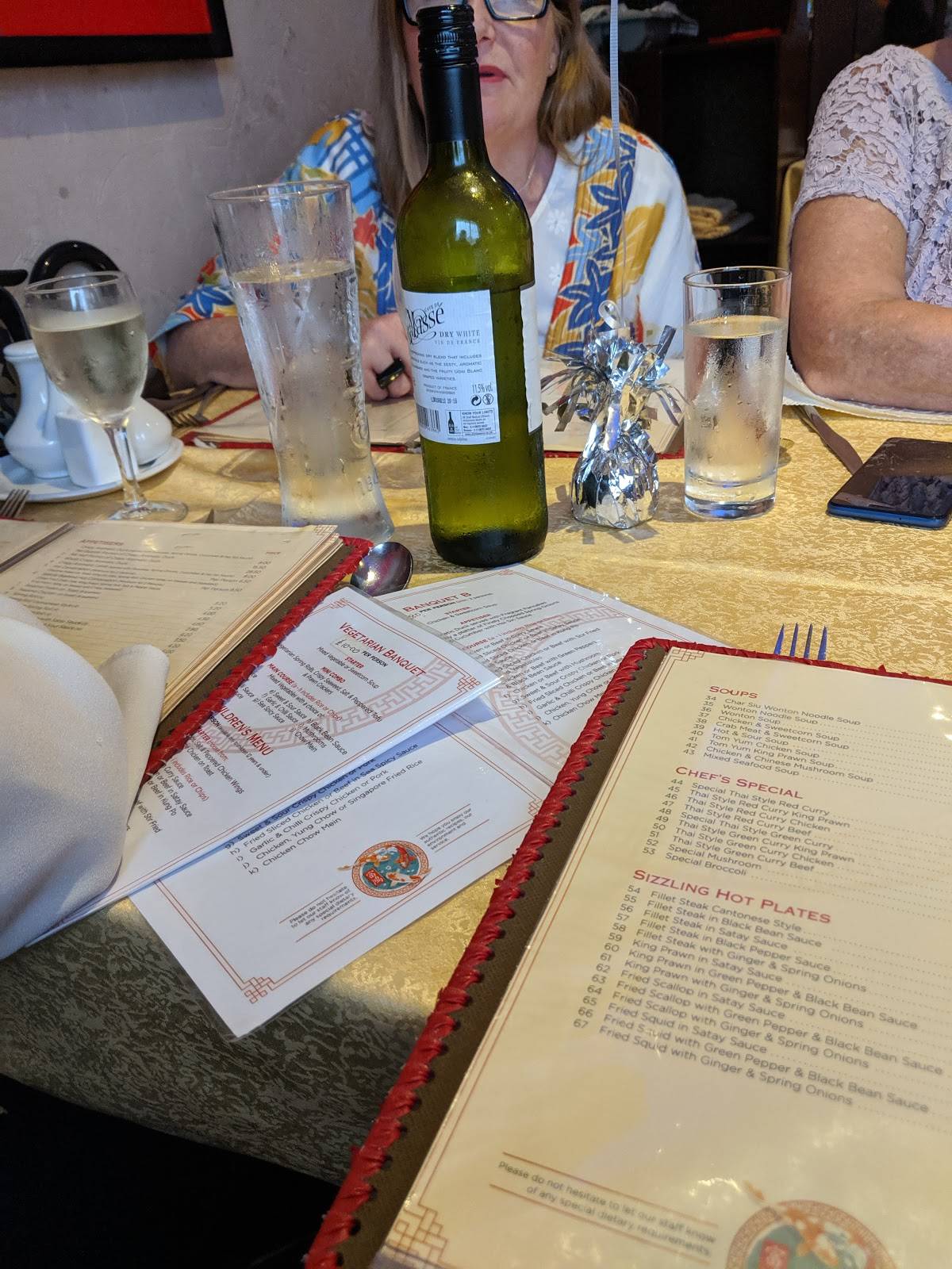 Menu at Fu Hong fast food, Liverpool