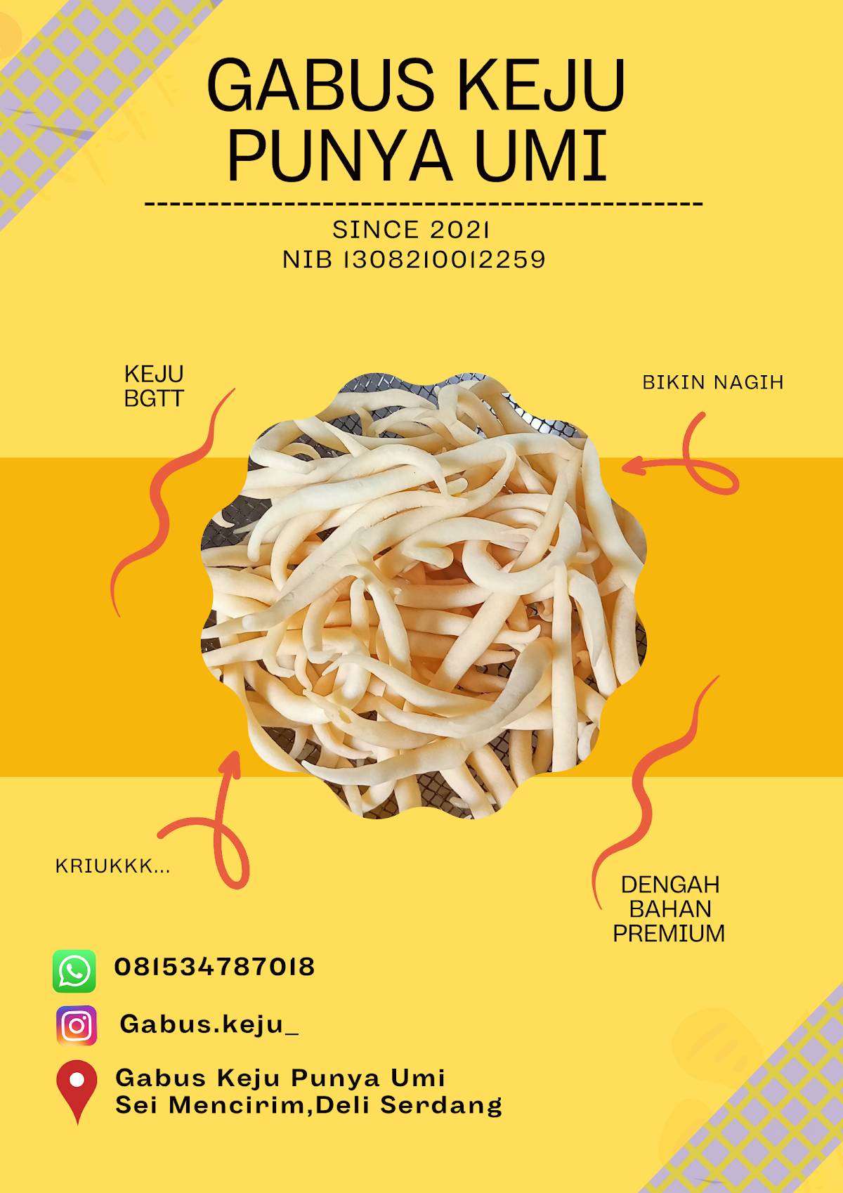 Carta de GABUS KEJU PUNYA UMI, Suka Maju