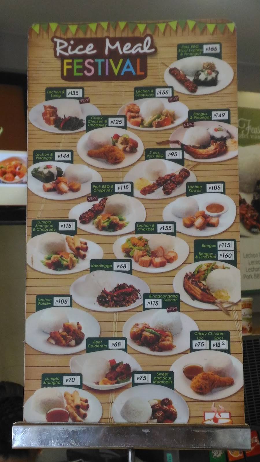 Menu at GEEWAN restaurant, Naga, P. Burgos St