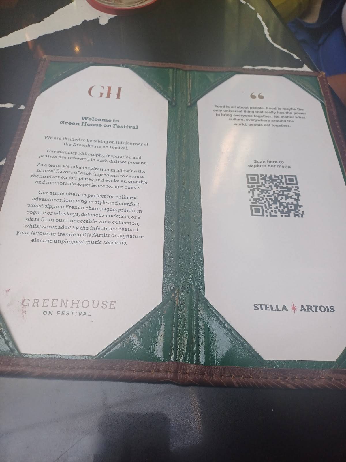 Menu at GH On Festival restaurant, Pretoria