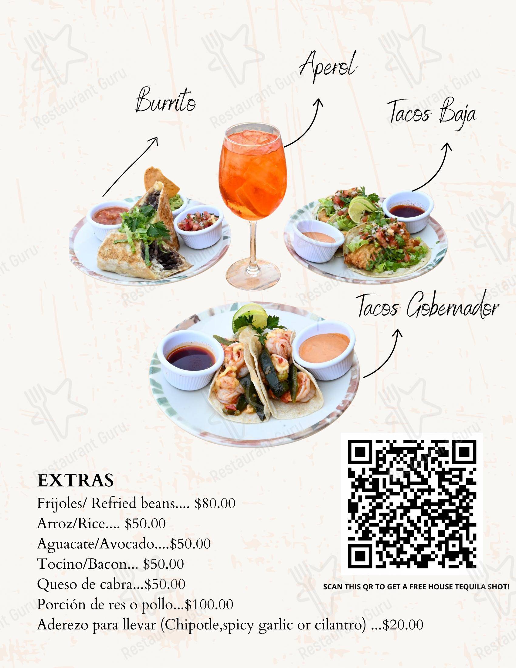 Carta de GOAT BEACH CLUB SAYULITA, Sayulita