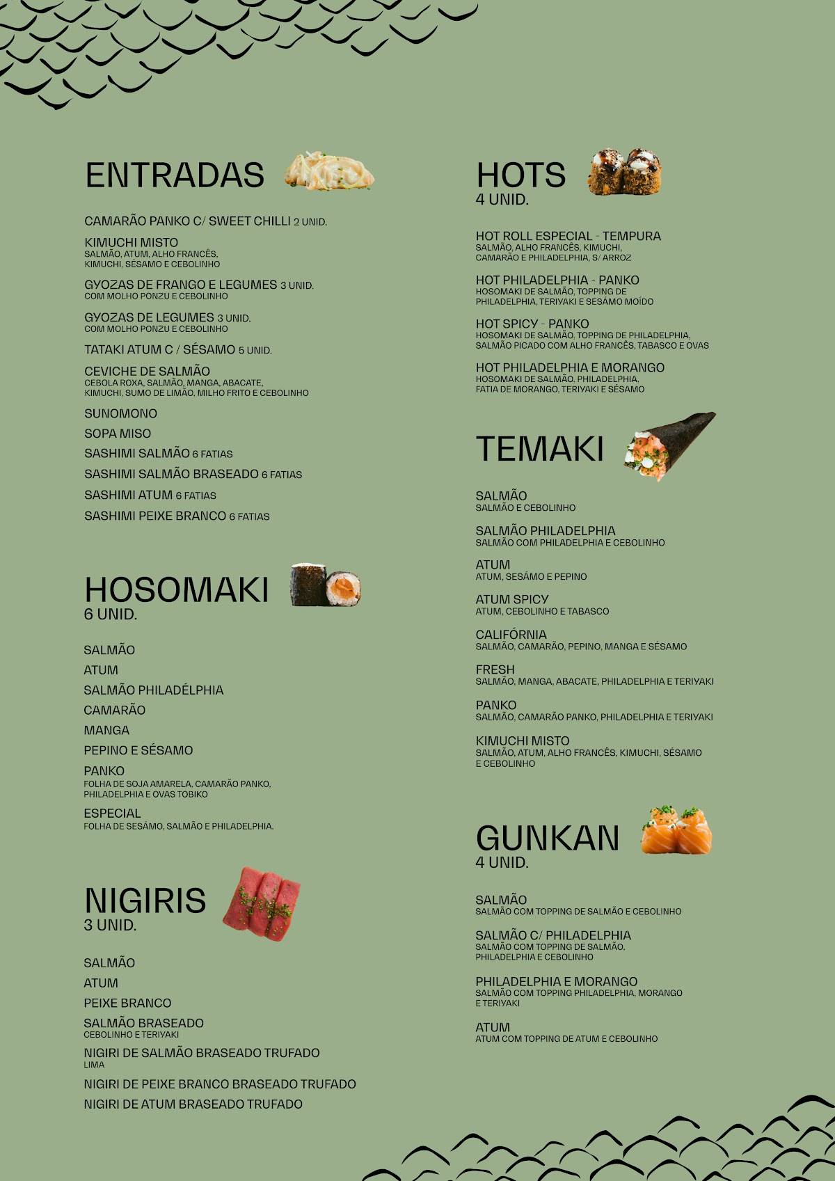 Menu em GUNKAN Sushi Delivery restaurante, Lisboa