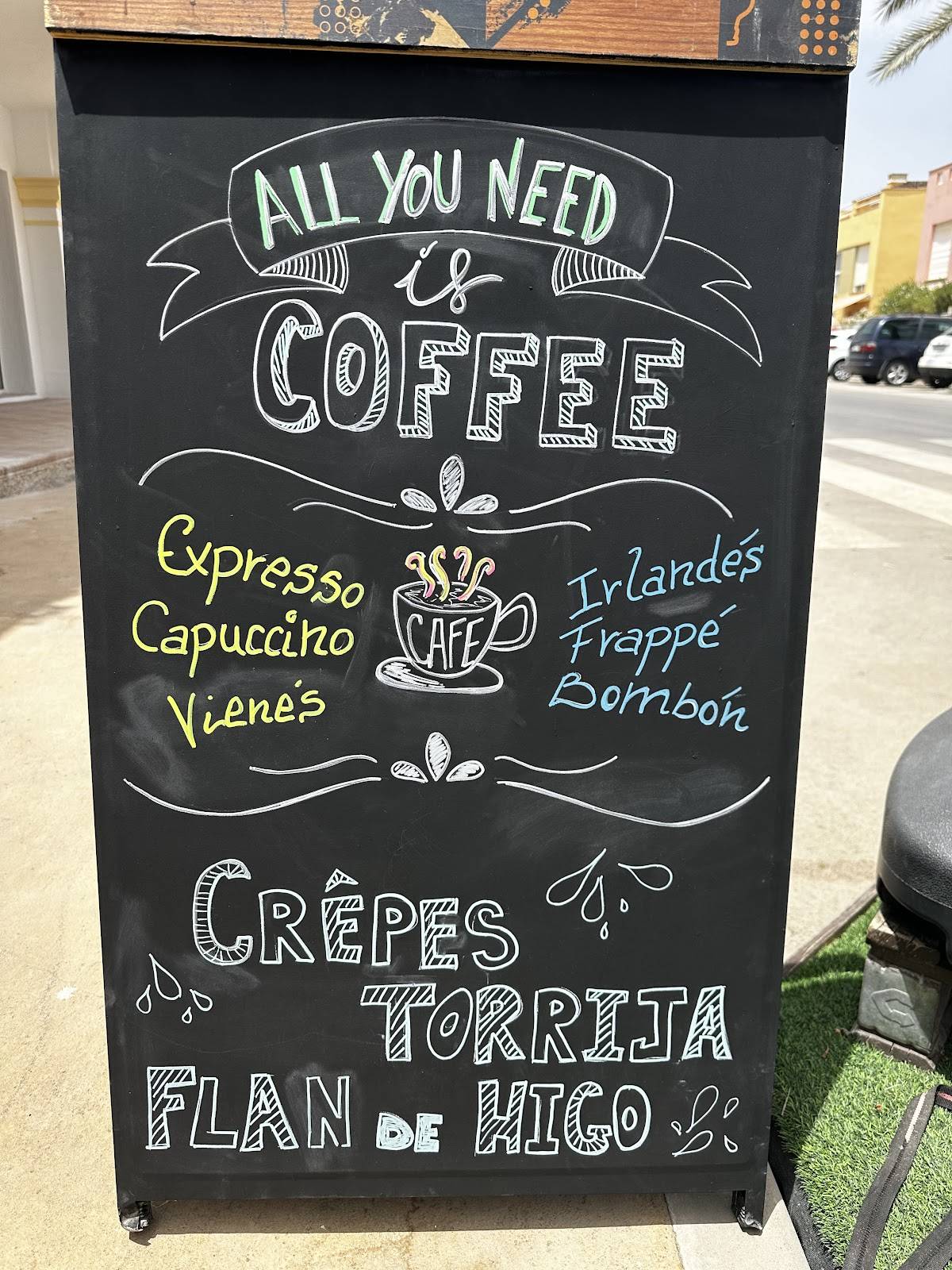 Menu at Gabbia restaurant, Playas de Vera