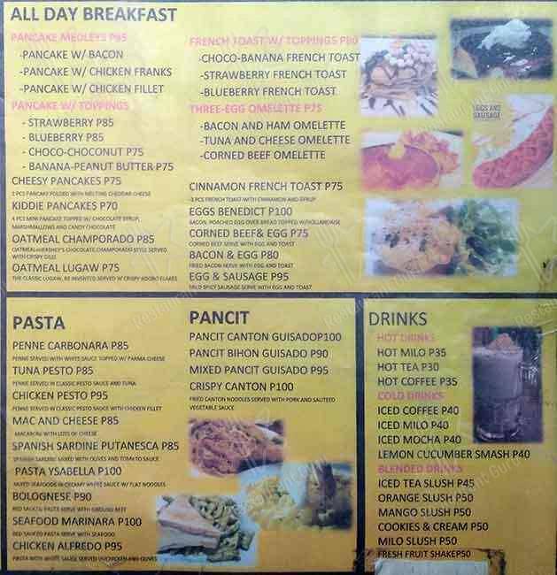 Menu at Gab's Good Grub restaurant, Makati