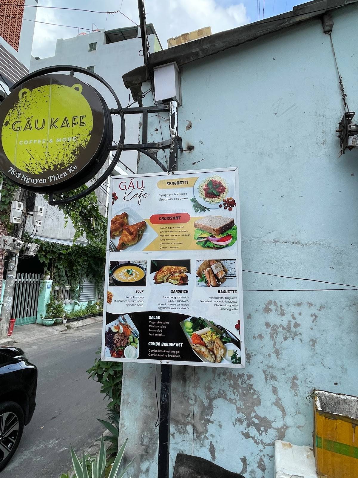 Menu at Gấu Kafe cafe, Da Nang, 78/3 Nguyễn Thiện Kế