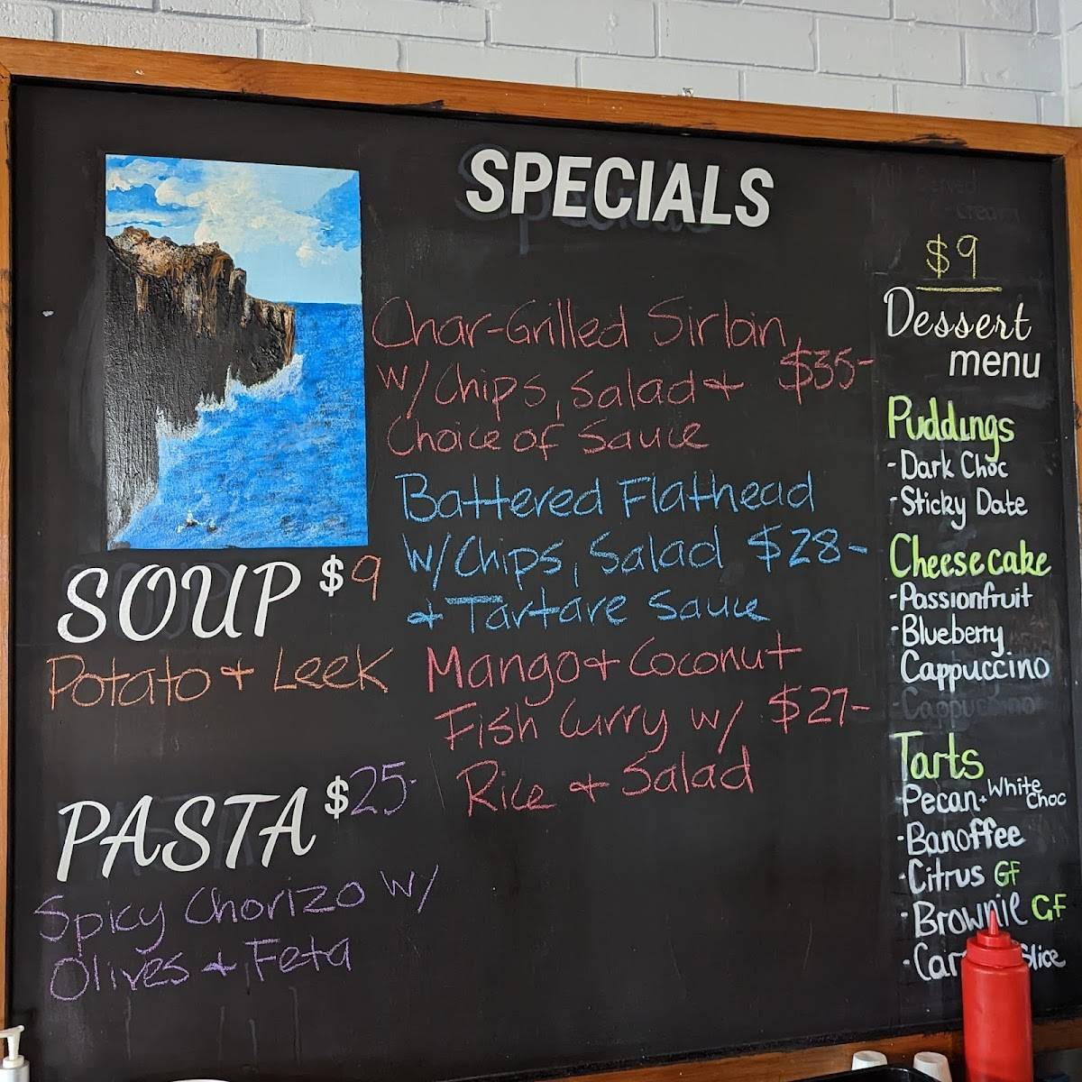 Menu at Gilgai Tavern pub & bar, Kalbarri