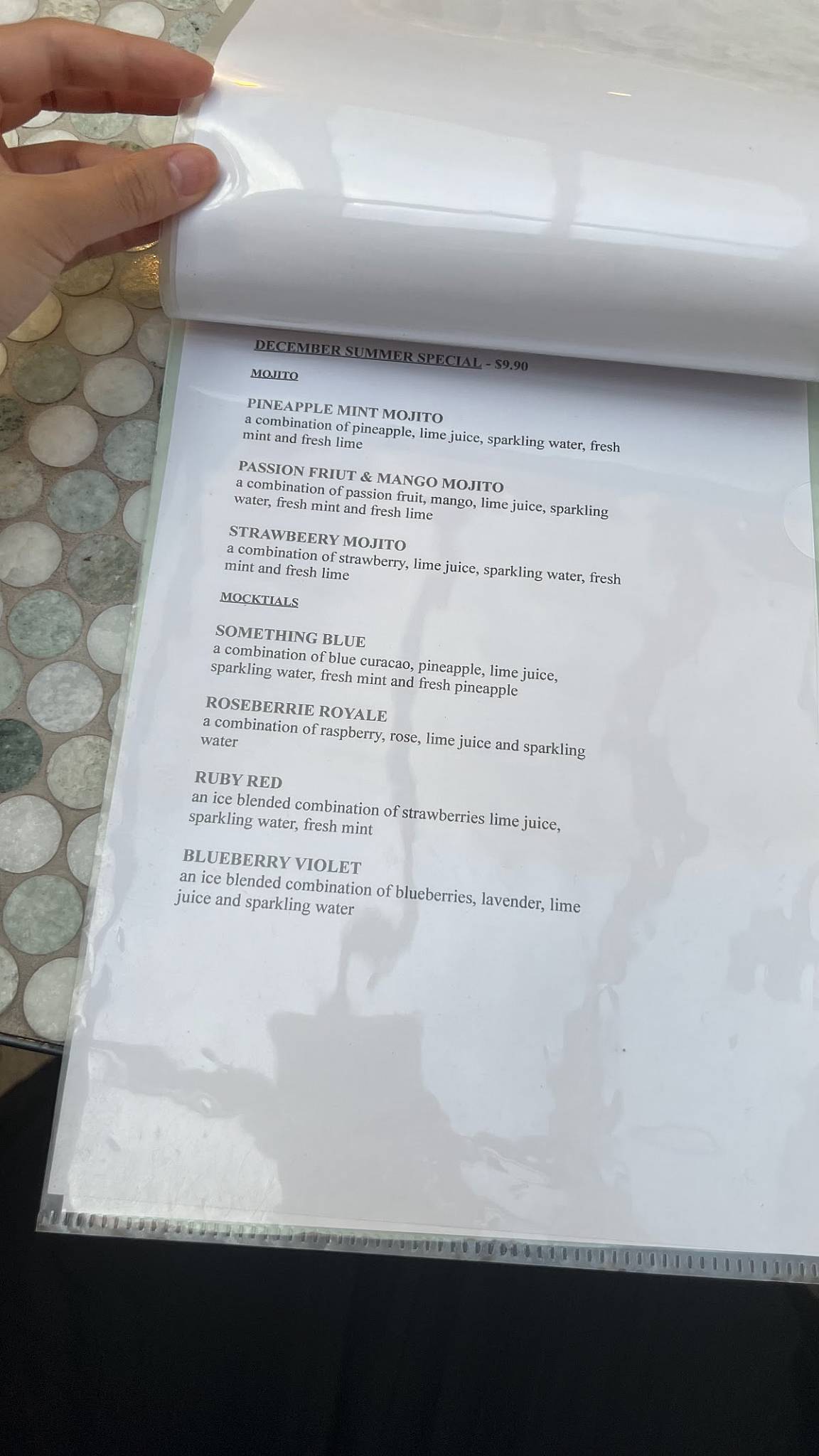 Menu at Glaçage cafe, Bankstown