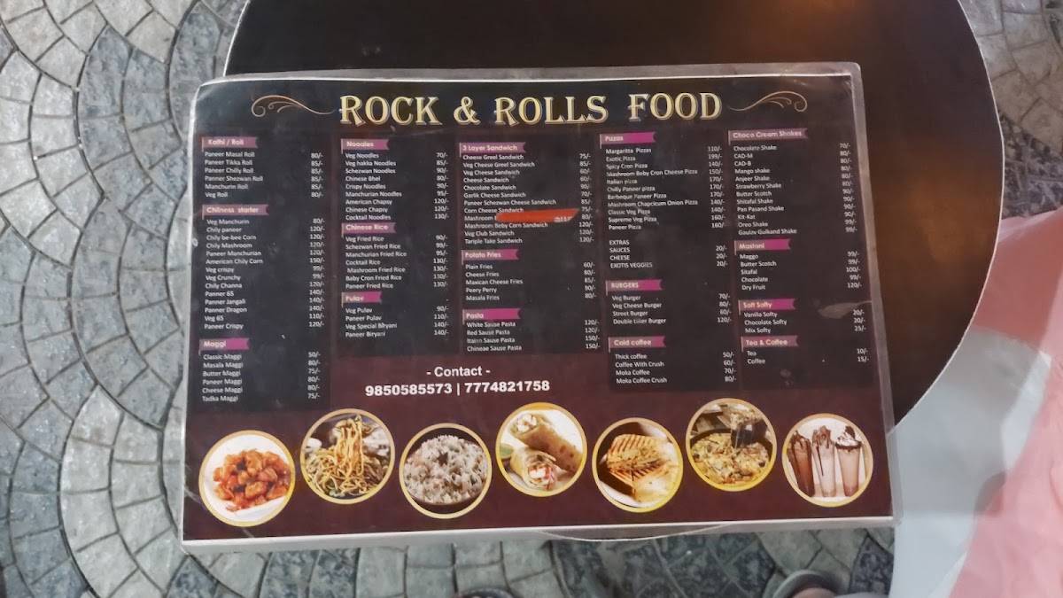 Menu at Glorious Rock and roll, Wardha
