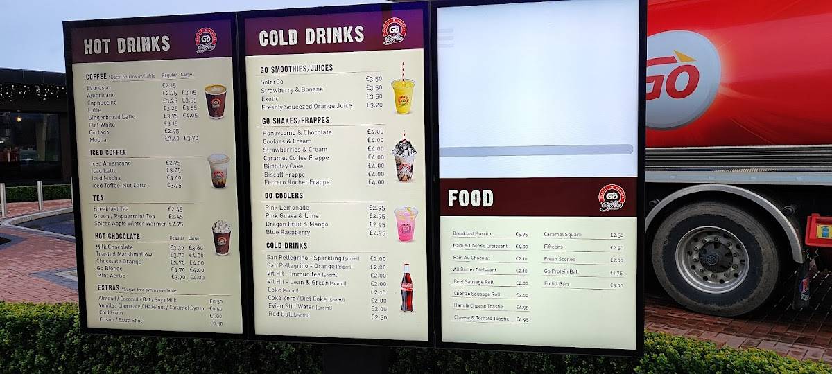 Menu at Go Coffee Banbridge Boulevard pub & bar, Banbridge