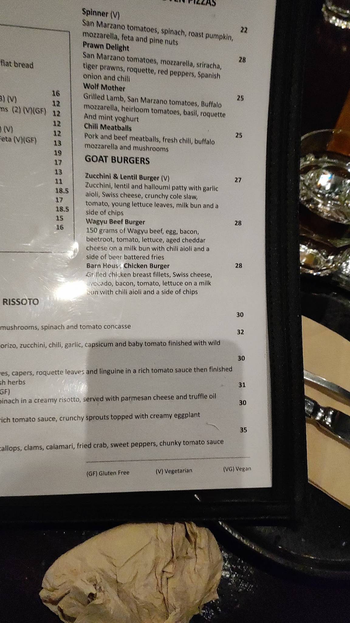 Menu at Goat House restaurant, Elsternwick, 272 Glen Huntly Rd