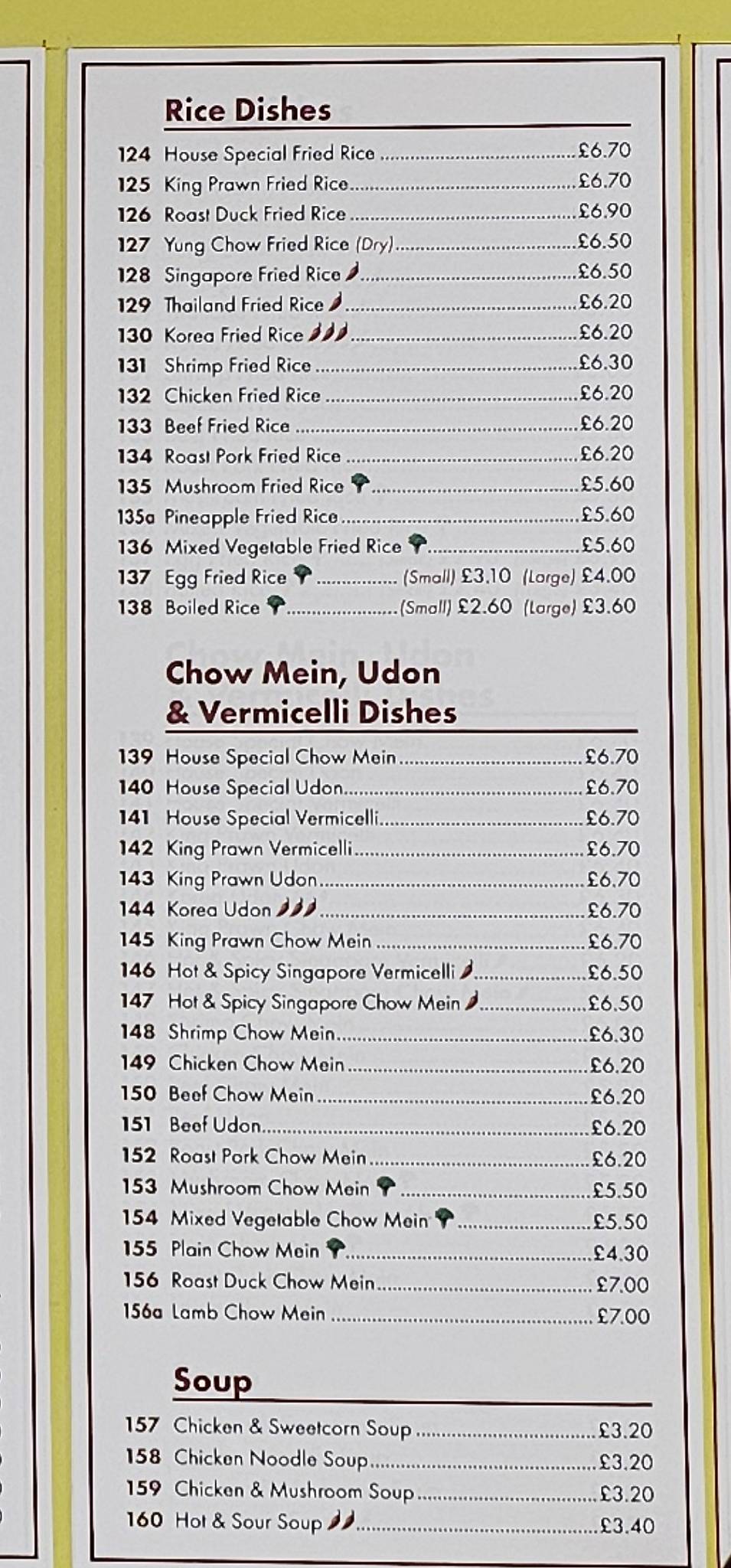 Menu at Golden Sea fast food, Weston-super-Mare