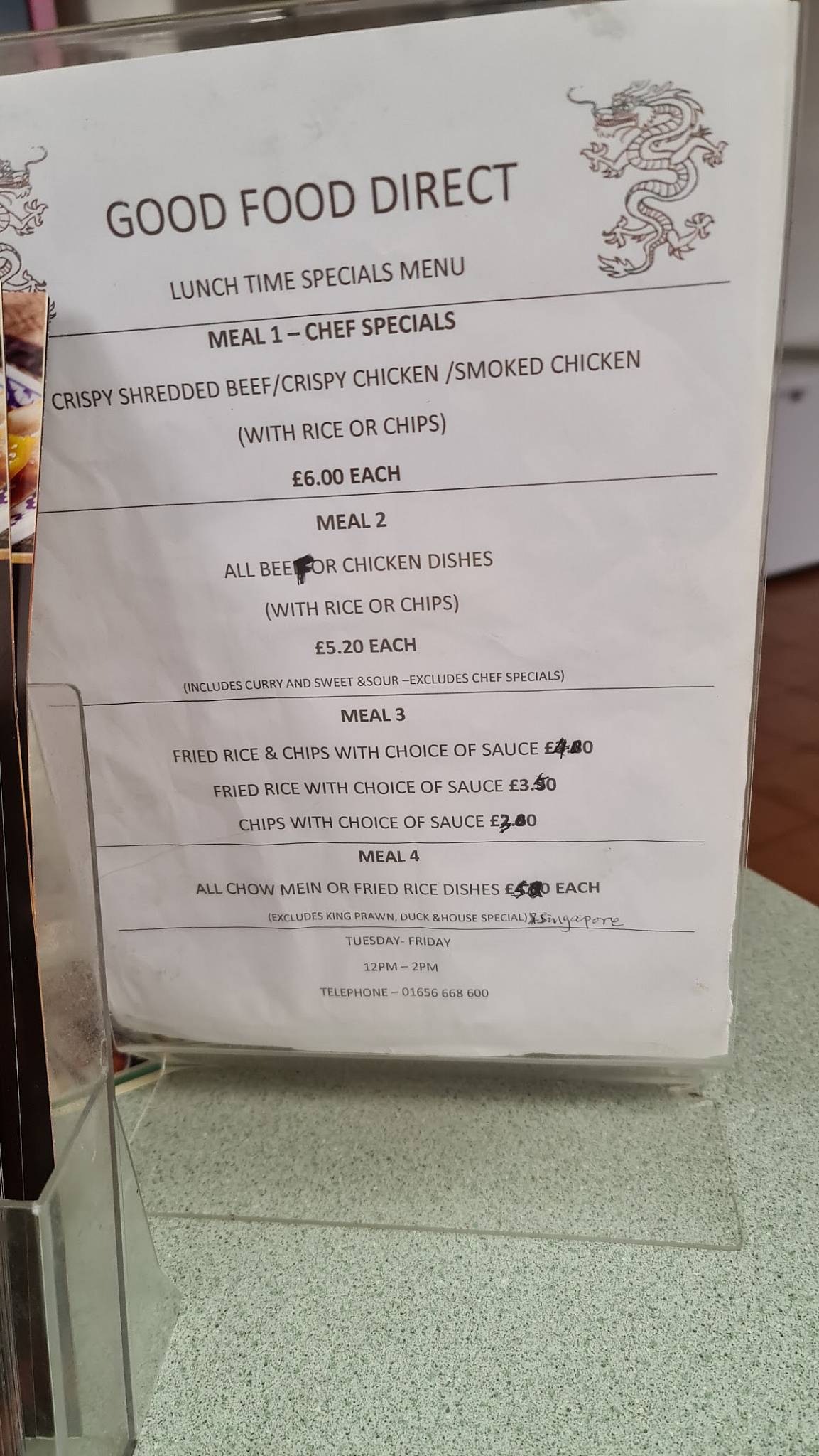 Menu at Good Food Direct fast food, Bridgend