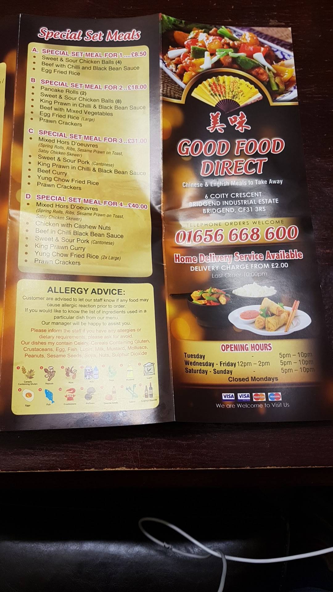 Menu at Good Food Direct fast food, Bridgend