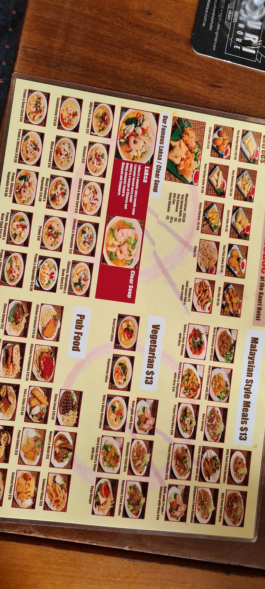 Menu at Grandma's Laksa House restaurant, Glebe