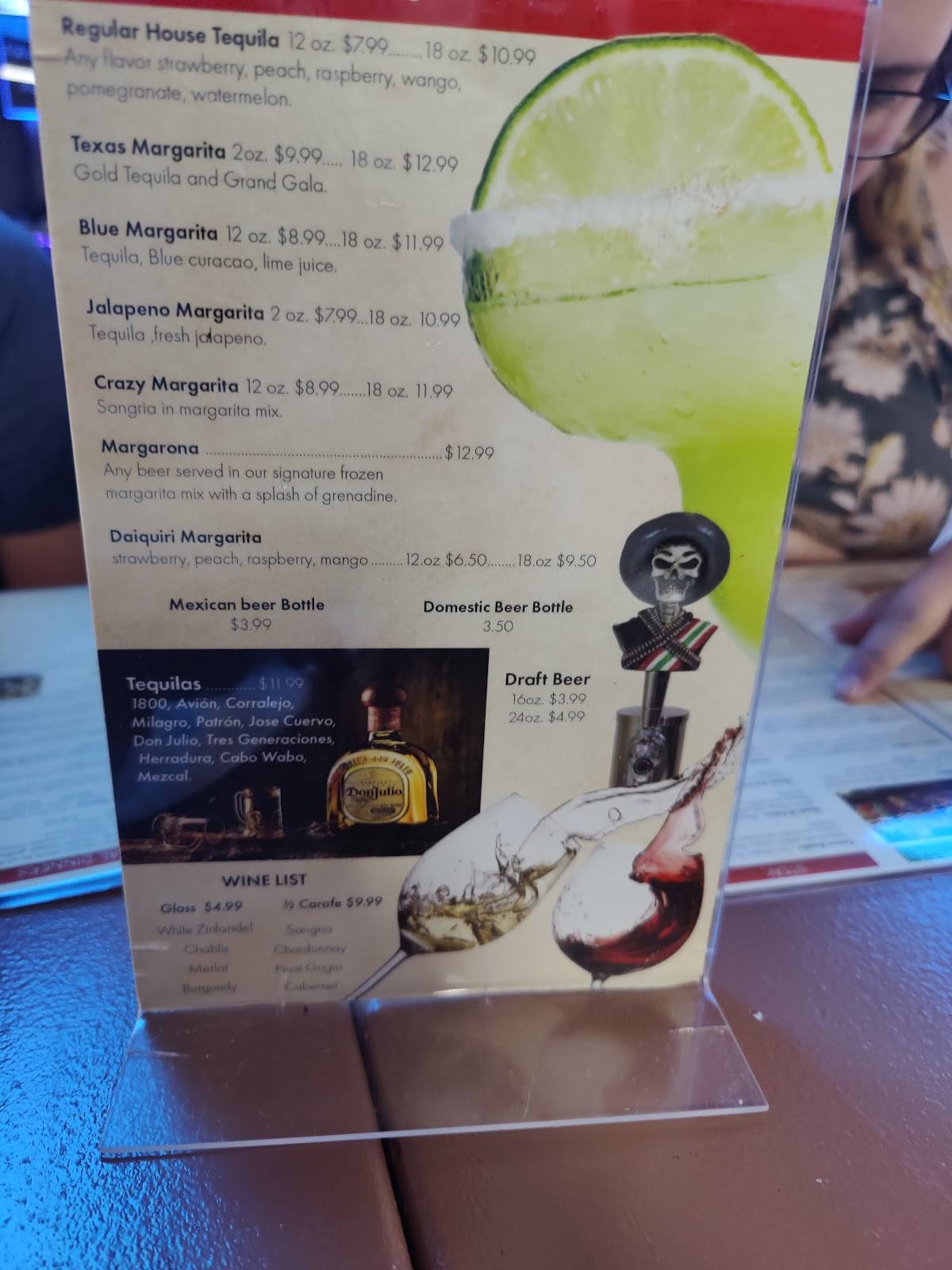 Menu at Los Compadres Mexican Restaurant, Grandy