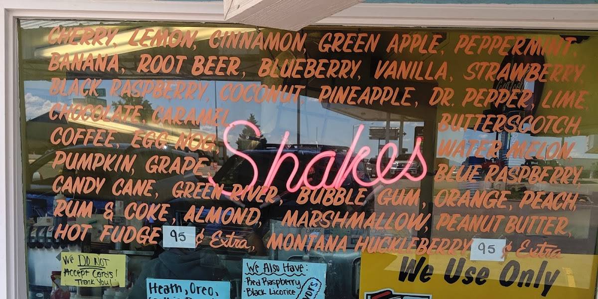 Menu at Ford's Drive-In restaurant, Great Falls