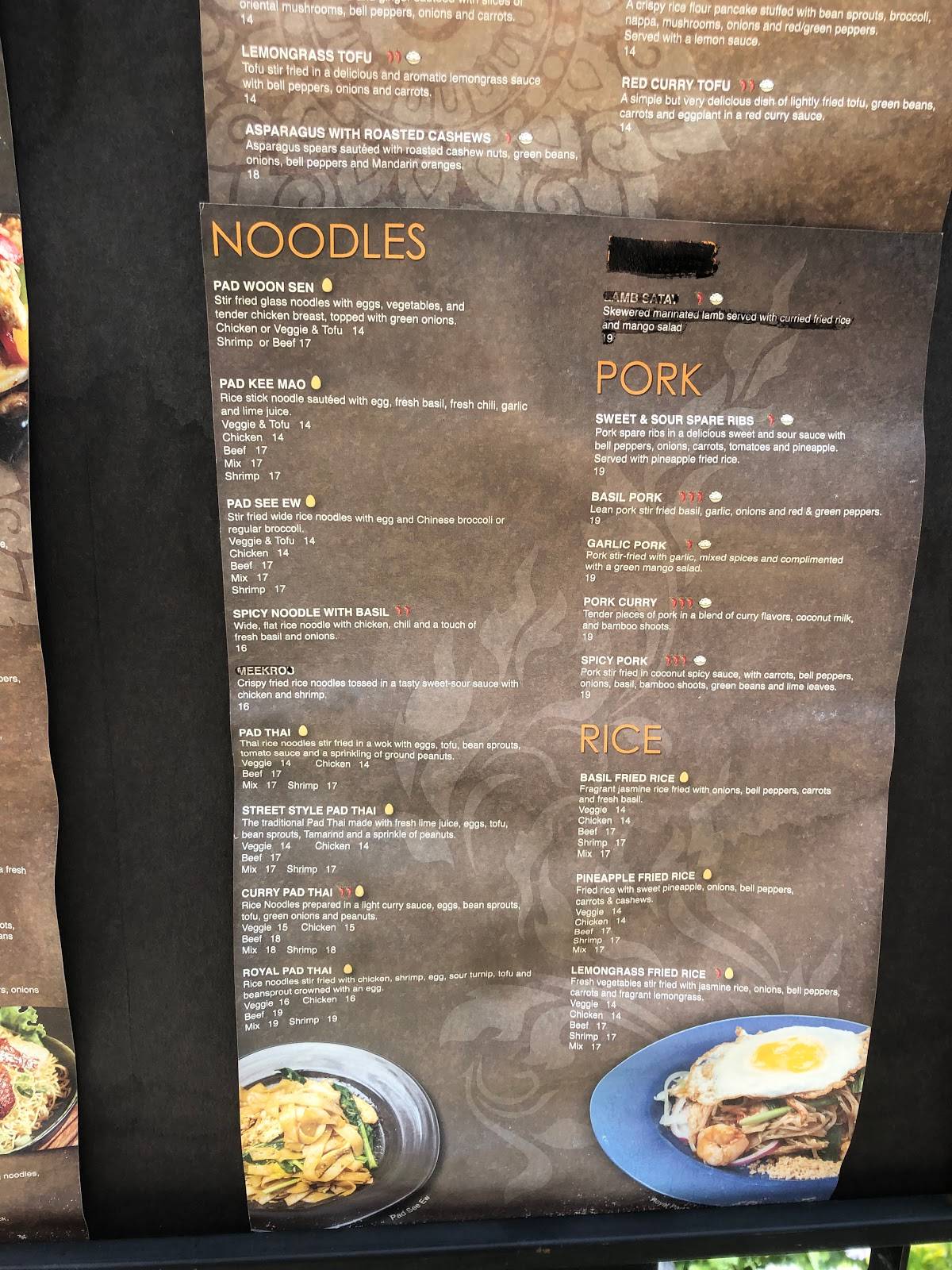 Menu at Green Mango restaurant, Toronto, Bloor St W
