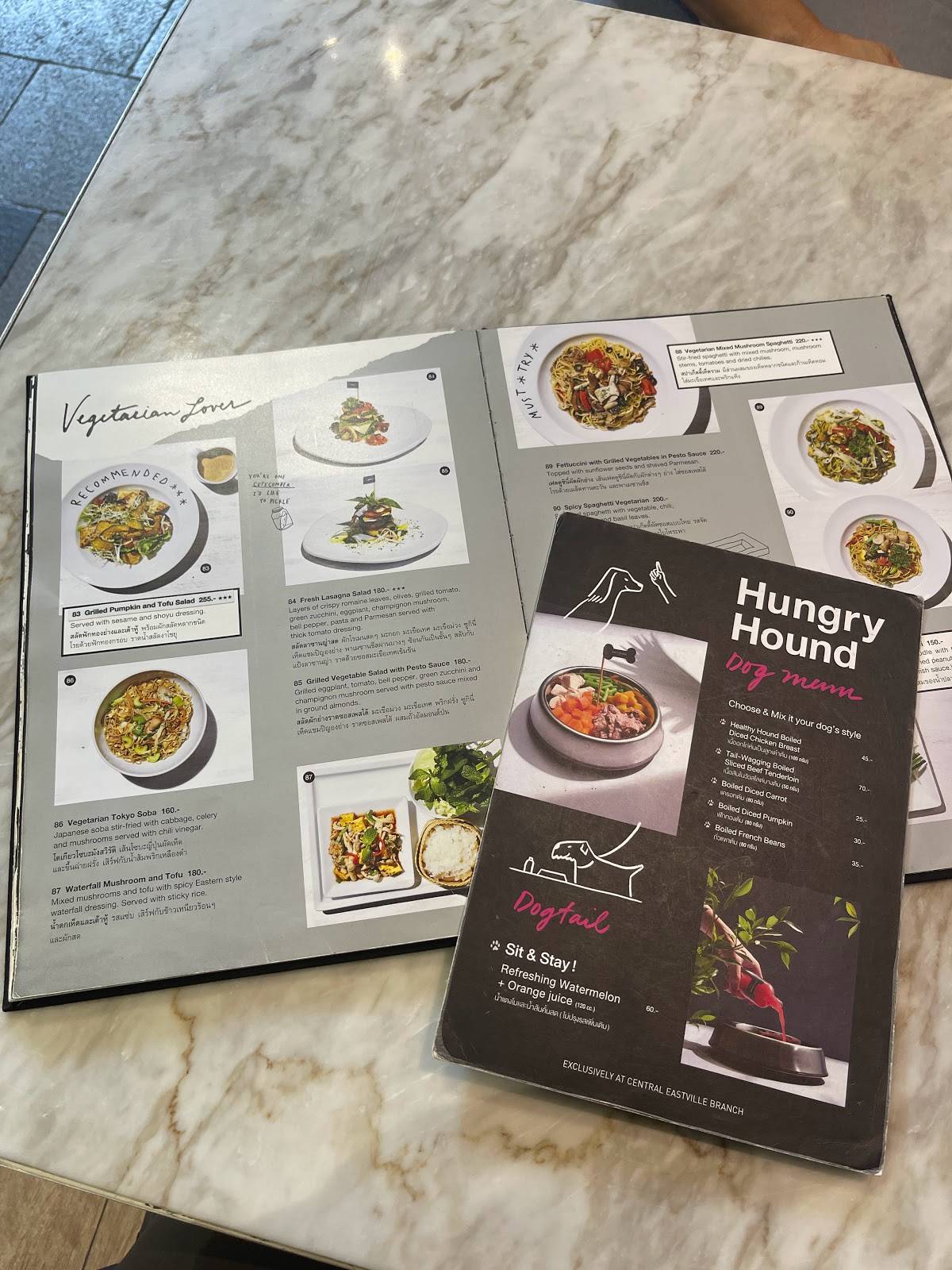 Menu at Greyhound Cafe - Central EastVille, Bangkok