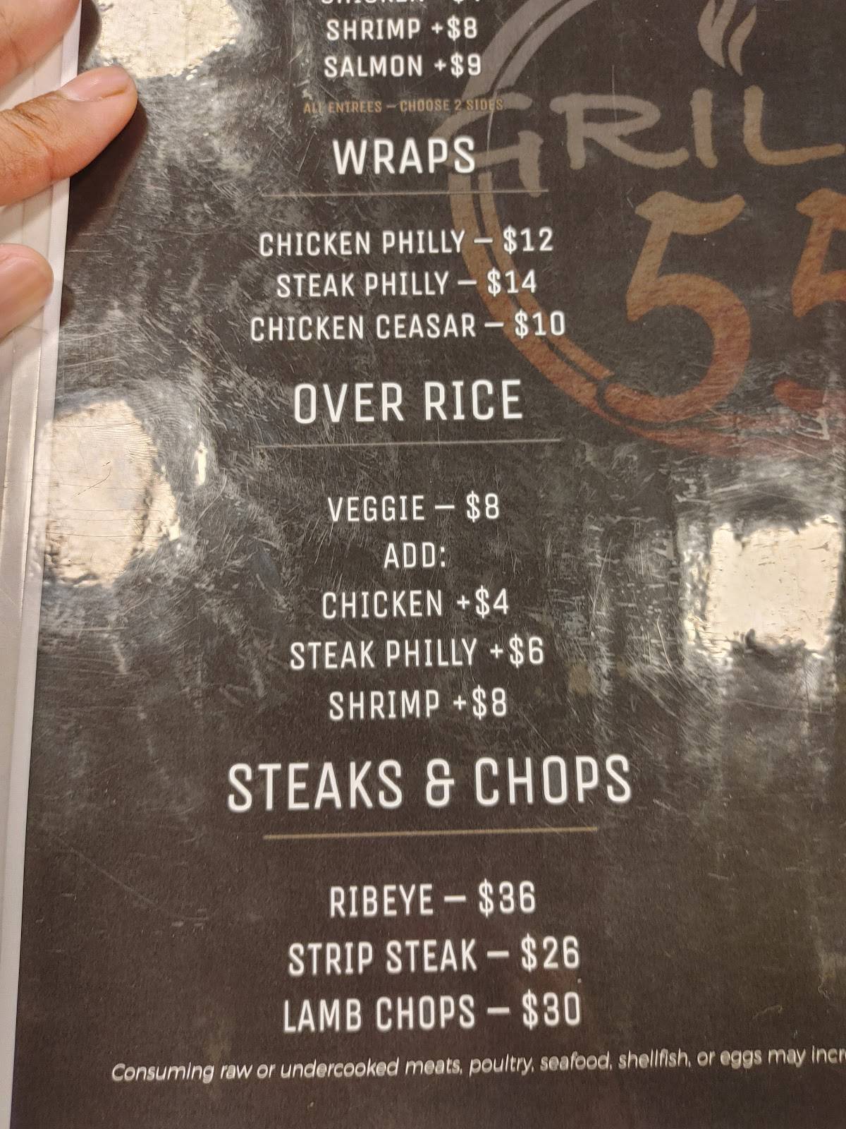 Menu at Grille 55 pub & bar, South Euclid