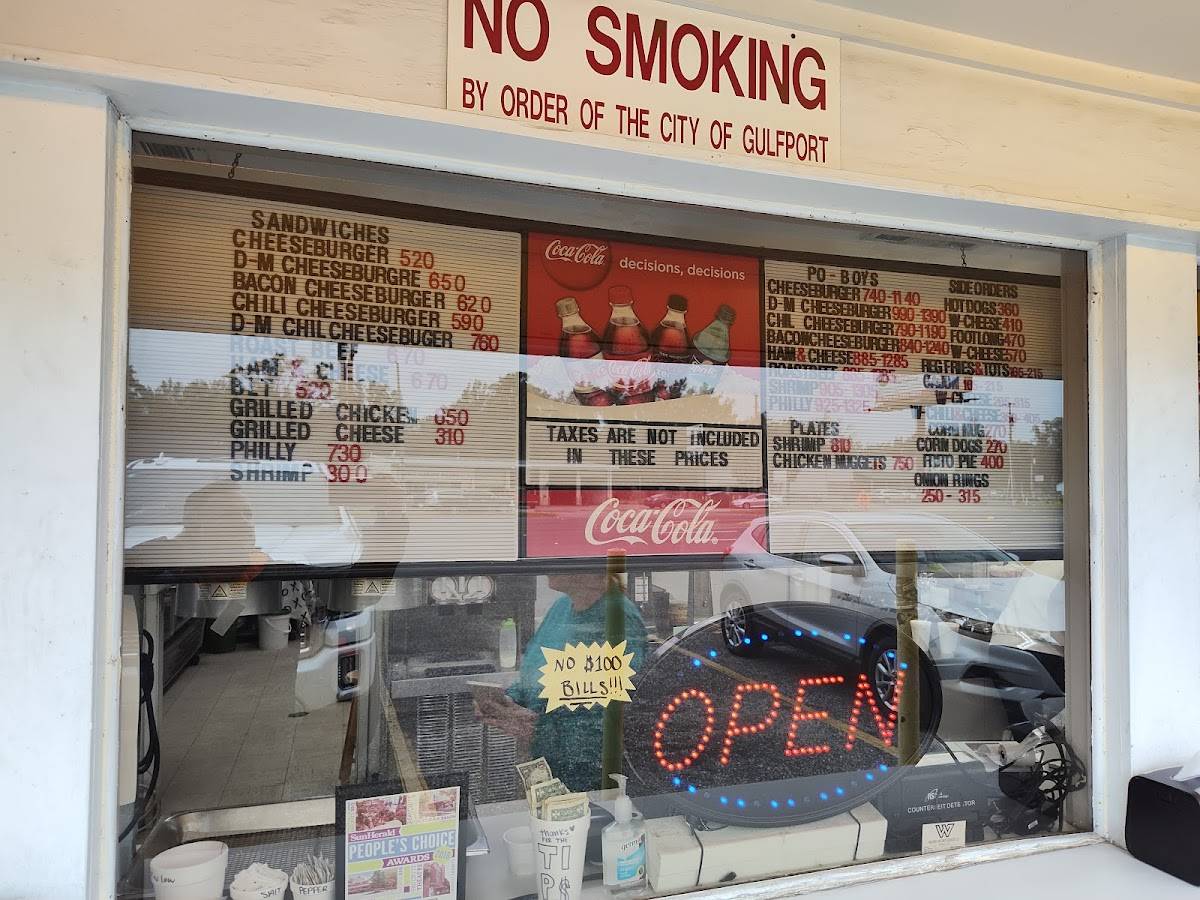 Menu at Rebel Dip restaurant, Gulfport