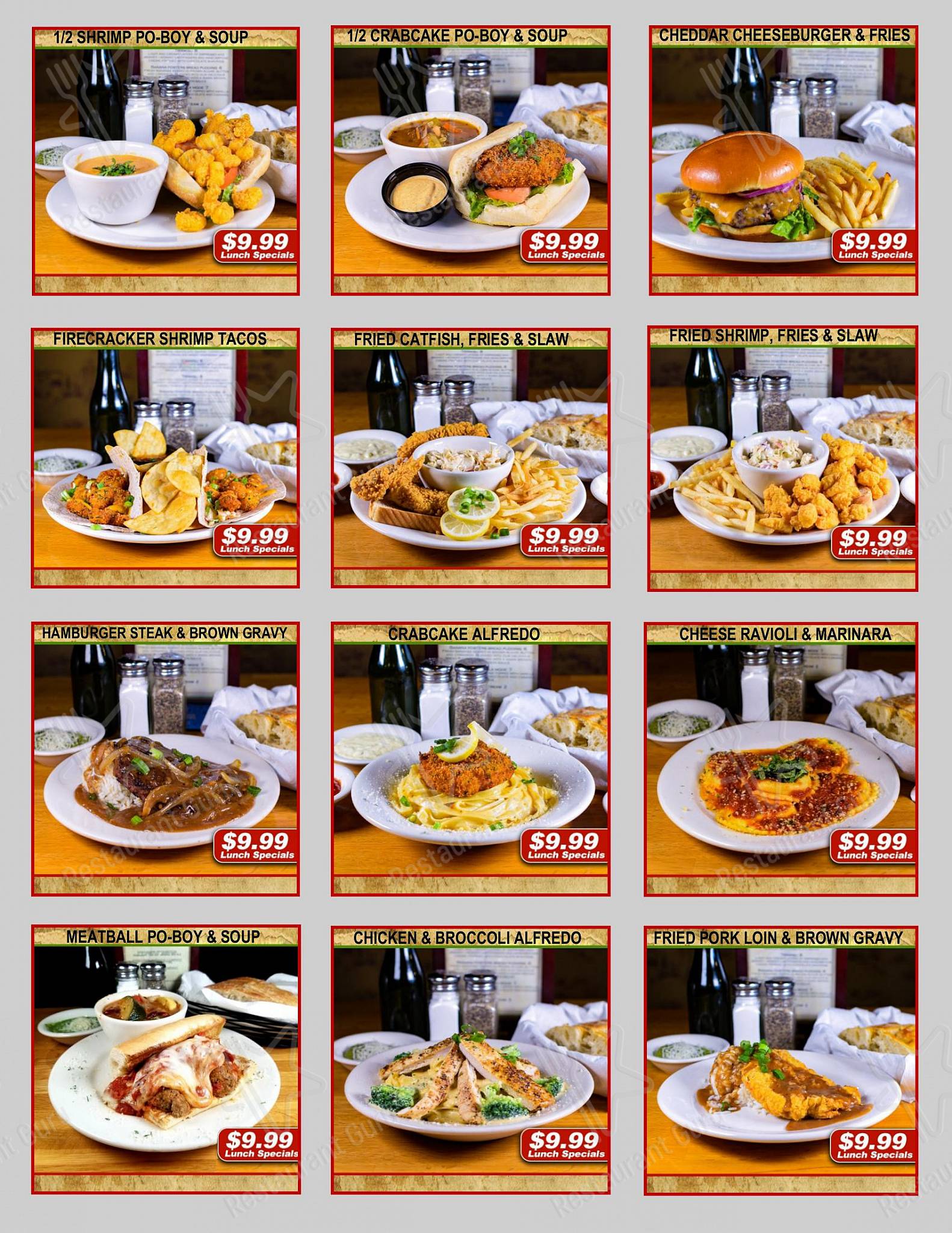 Menu at Salute Italian Restaurant, Gulfport