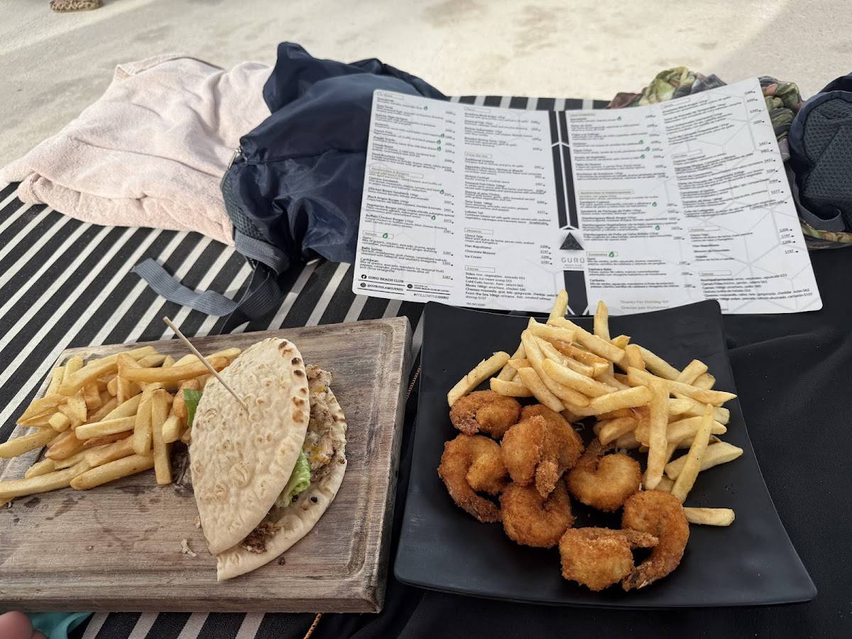 Menu at Guru Beach Club & Restaurant, Isla Mujeres