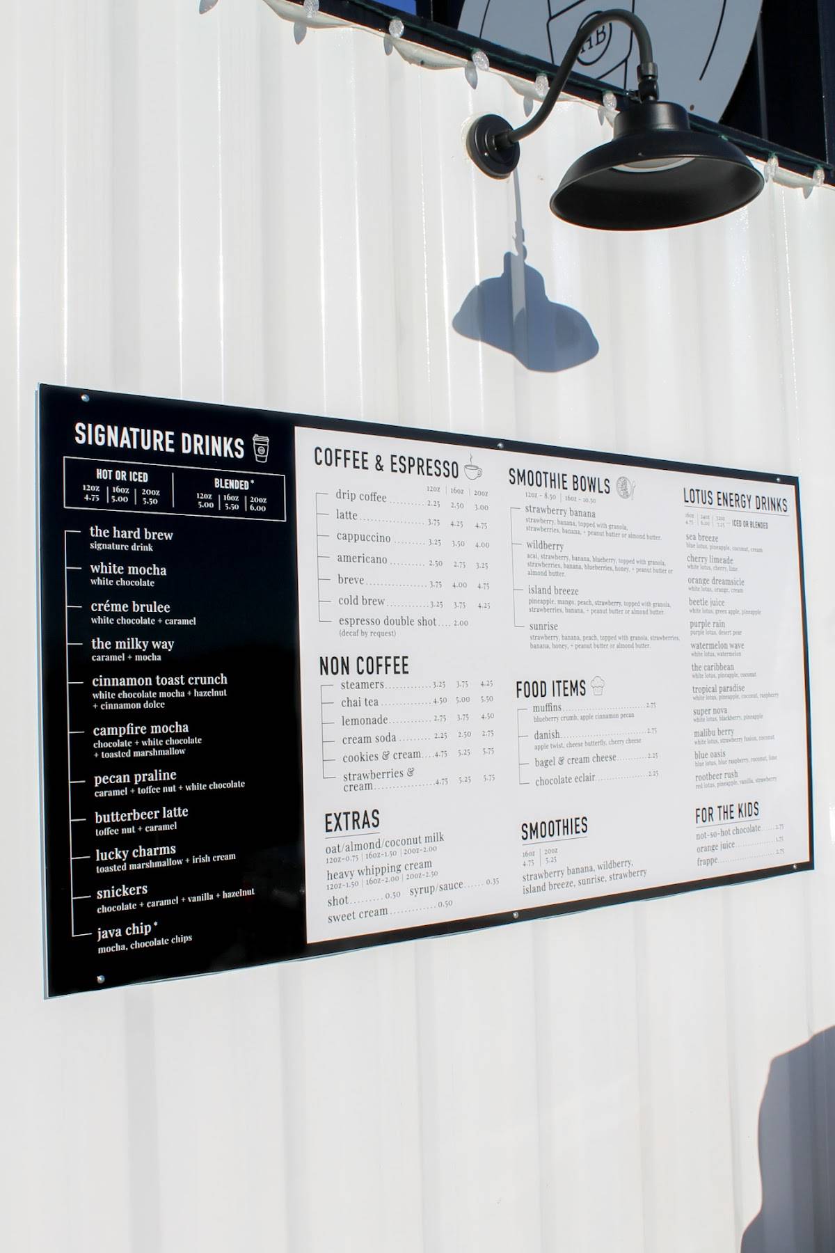 Menu at HARD BREW COFFEE COMPANY pub & bar, Bald Knob