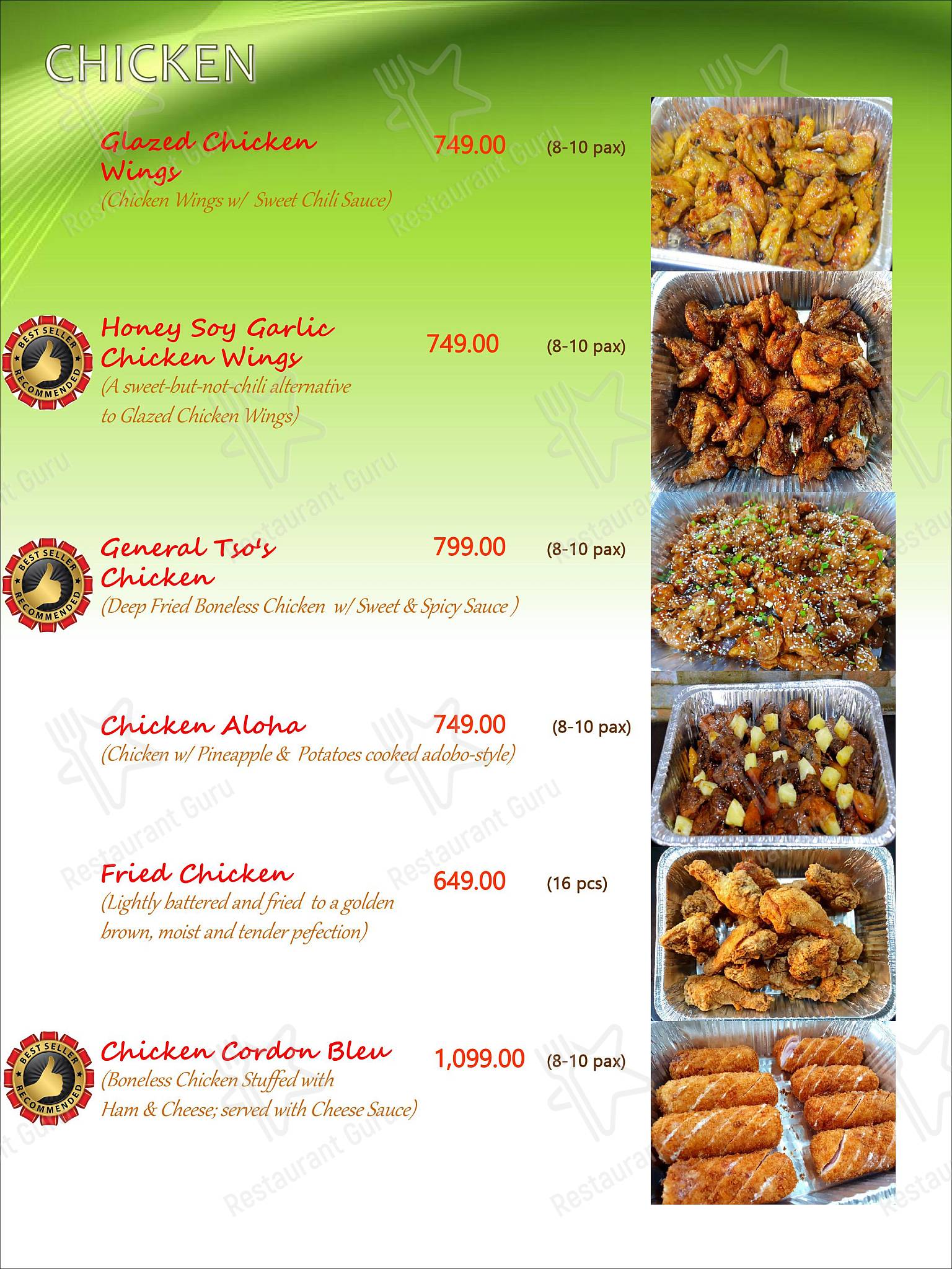 Menu at HT KITCHEN restaurant, Mandaluyong