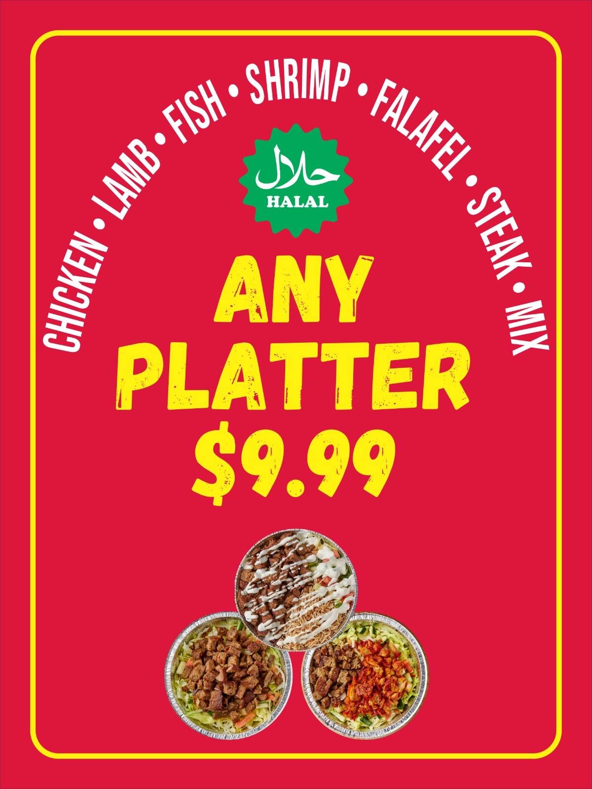 Menu at Halal-N-Out restaurant, Elmont