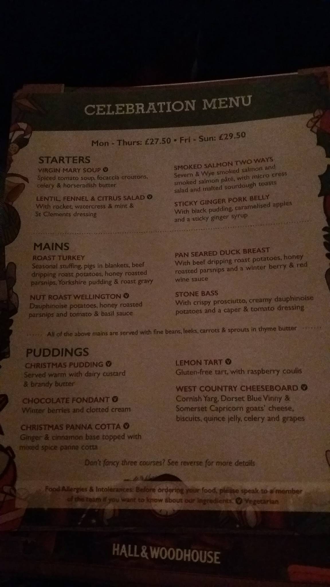 Menu at Hall & Woodhouse Portishead pub & bar, Portishead, 59 ...