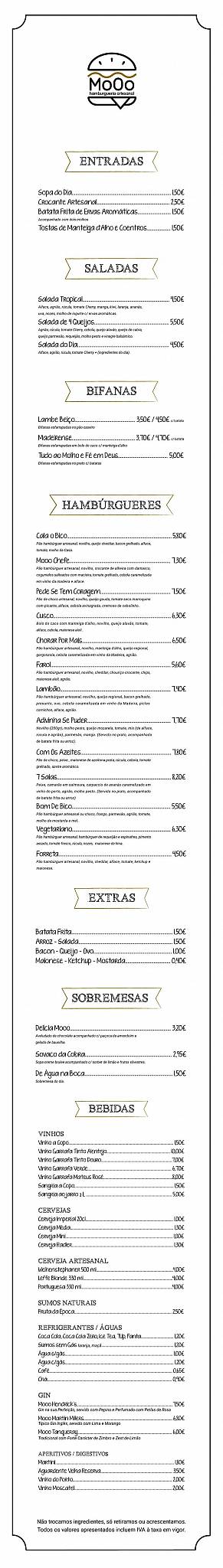 Menu em Hamburgueria Mooo restaurante, Nazaré
