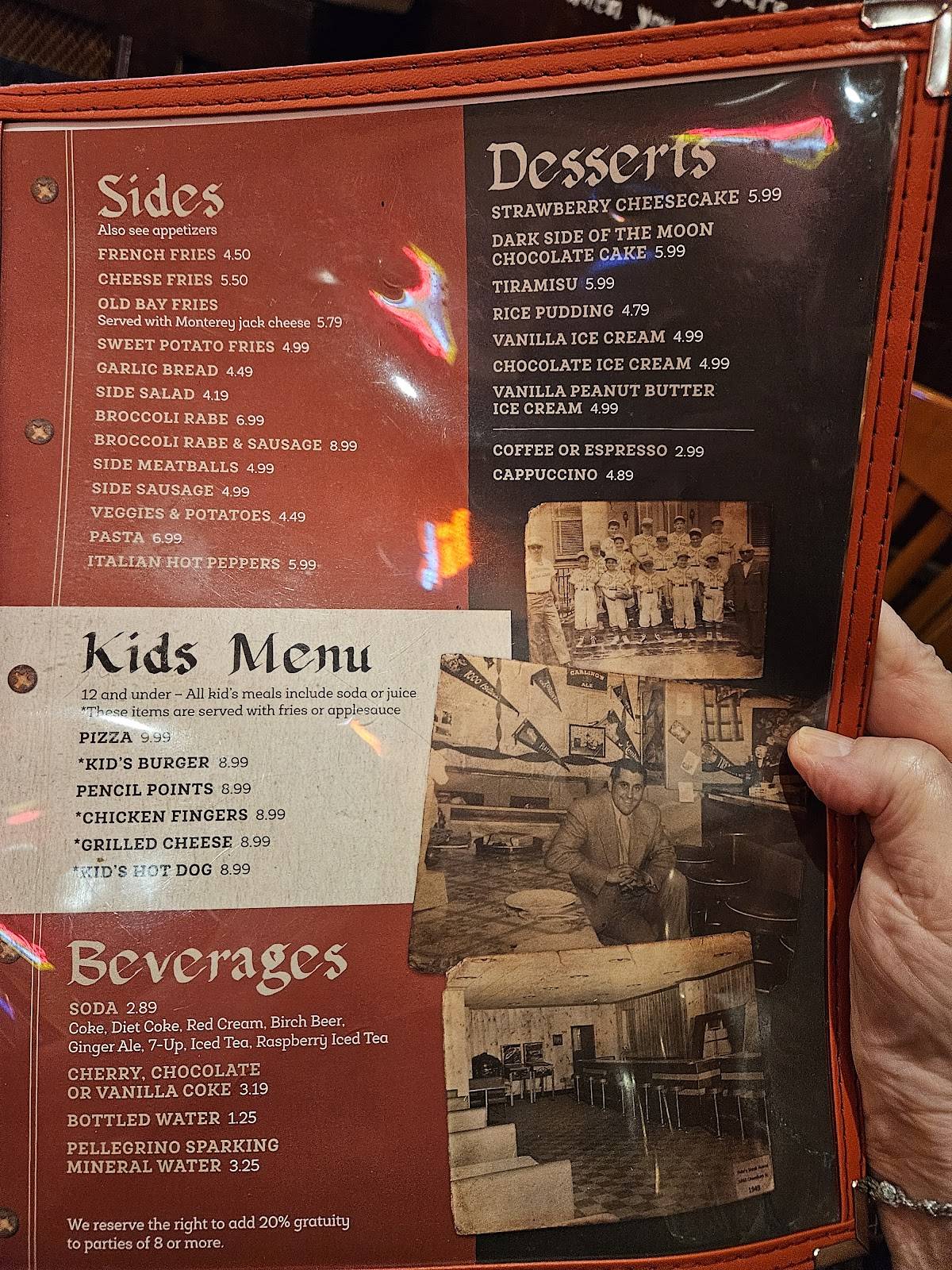 Menu at Pete's Steakhouse Tavern, Hamilton Township