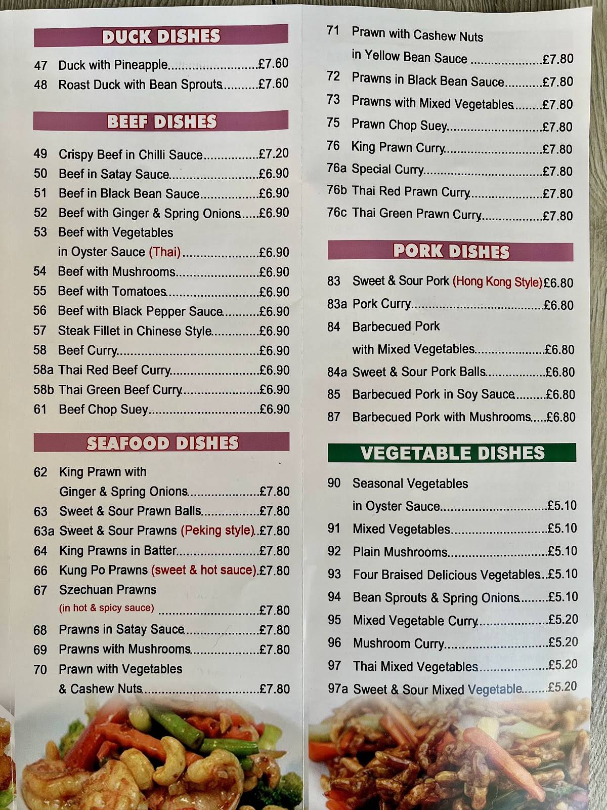 Menu at Happy Dragon Inn restaurant, Pevensey, 4 North Rd