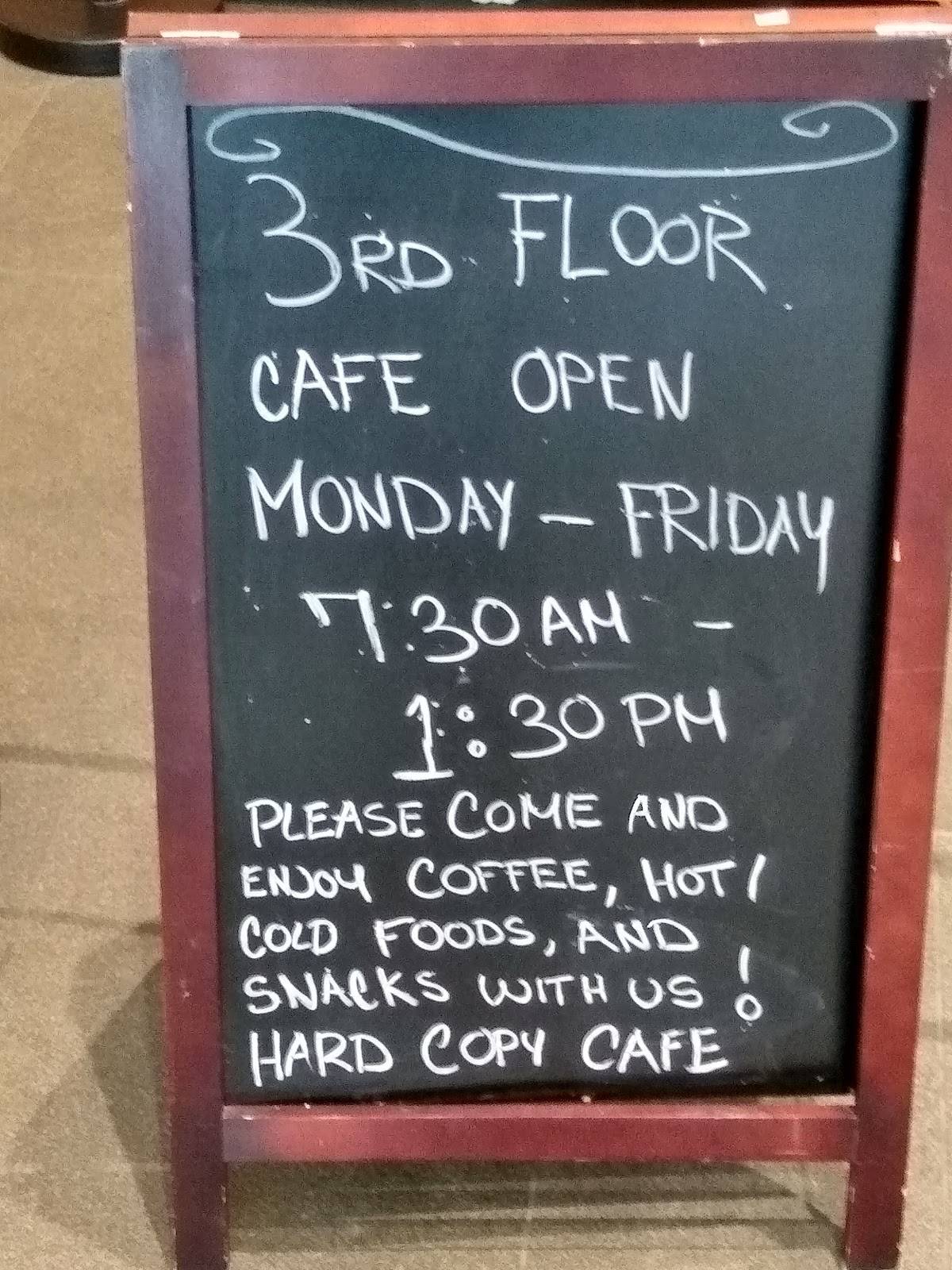 Menu at Hard Copy Cafe, San Diego