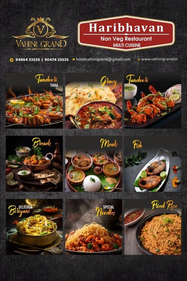Menu at Hari Bhavan non-veg restaurant, Komarapalayam