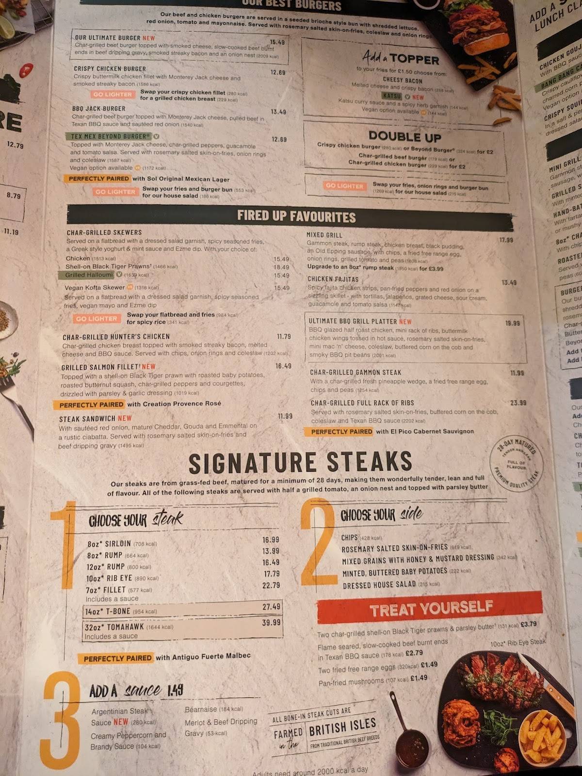 Menu at Harrington Arms Sawley pub & bar, Nottingham, 392 Tamworth Rd