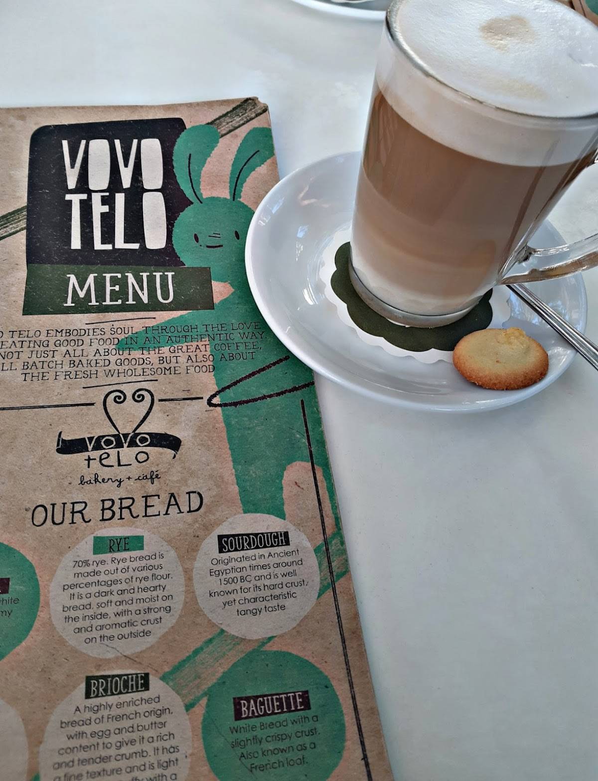 Menu at Vovo Telo Bakery & Café, Hartbeespoort