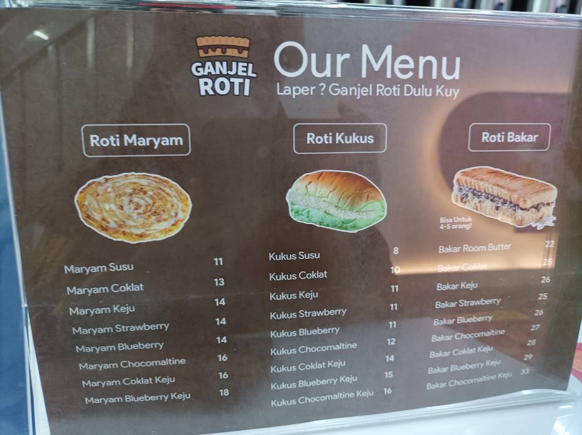 Menu at Haus Solo Garuda Mas restaurant, Surakarta