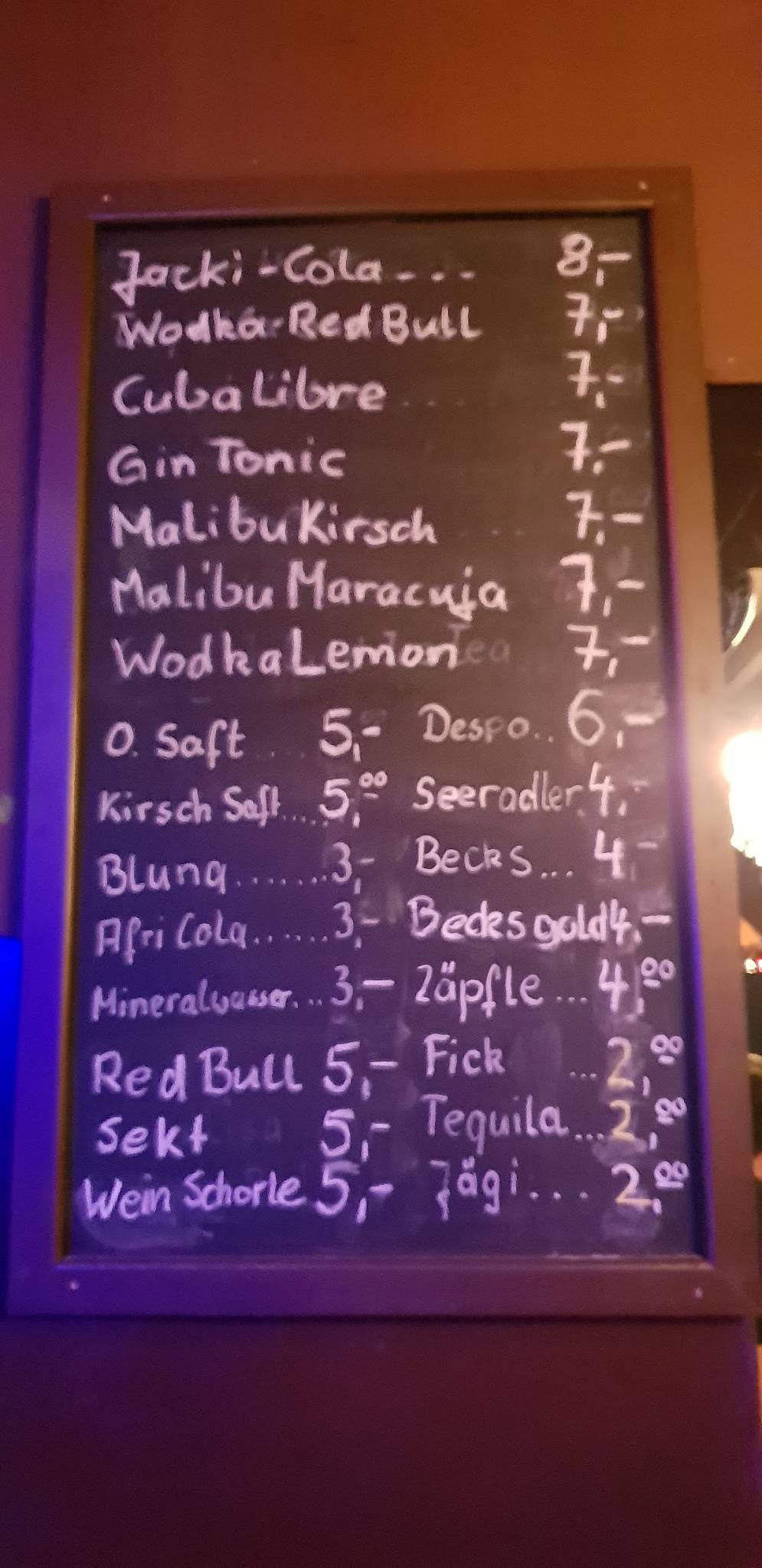 Menu at Havanna Club Lounge, Weingarten, Ettshoferstraße 14